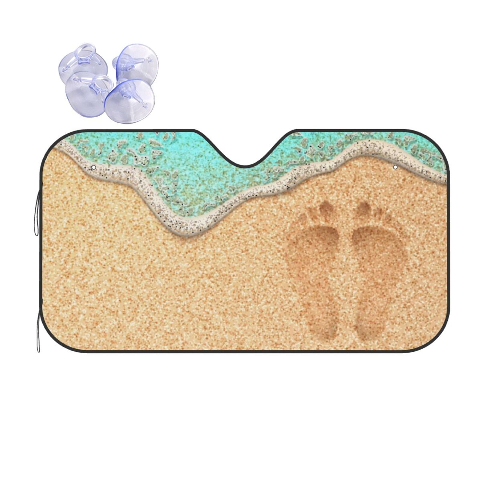 Disketp Windshield Sun Shade, Car Sun Shade For Front Window Beach ...