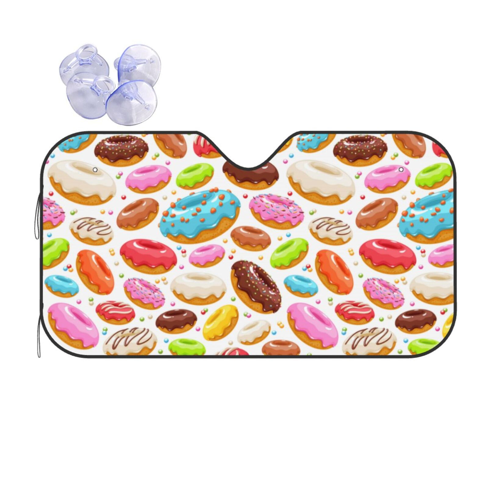 Disketp Windshield Sun Shade, Car Sun Shade For Front Window Color Donut Sunshades Sun Visor ...