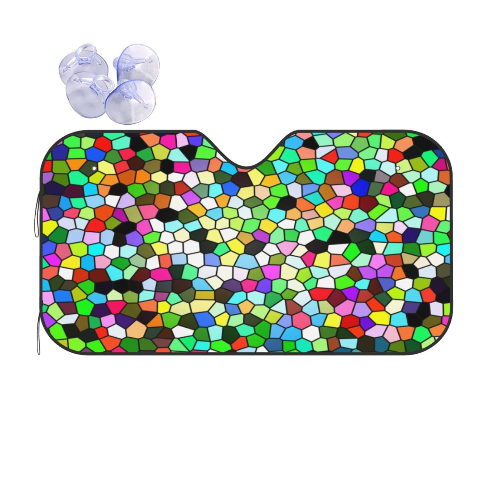 Disketp Windshield Sun Shade, Car Sun Shade For Front Window Colorful ...