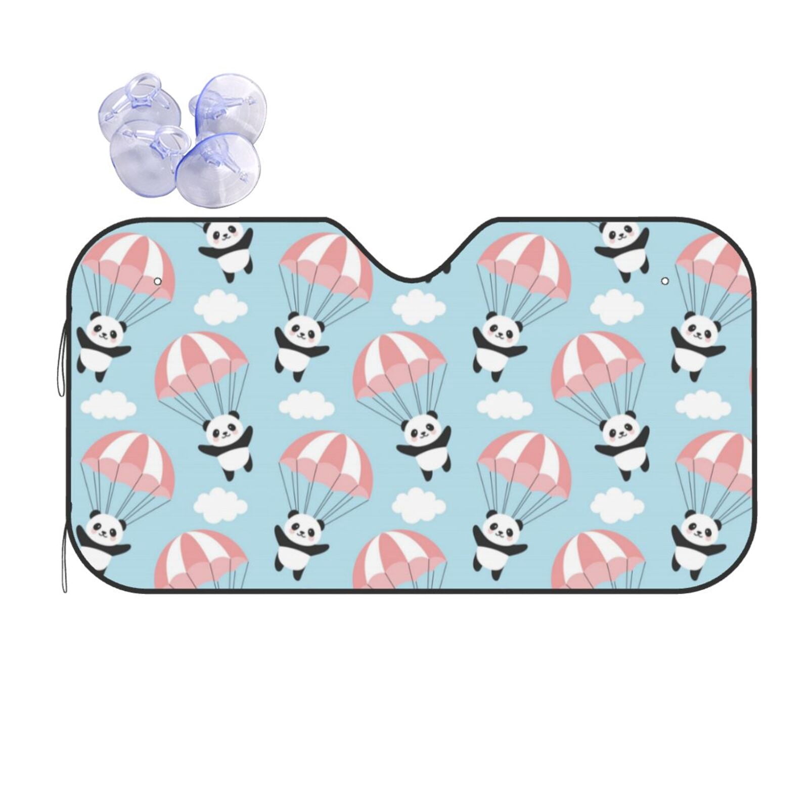 Disketp Windshield Sun Shade, Car Sun Shade For Front Window Cute Panda ...