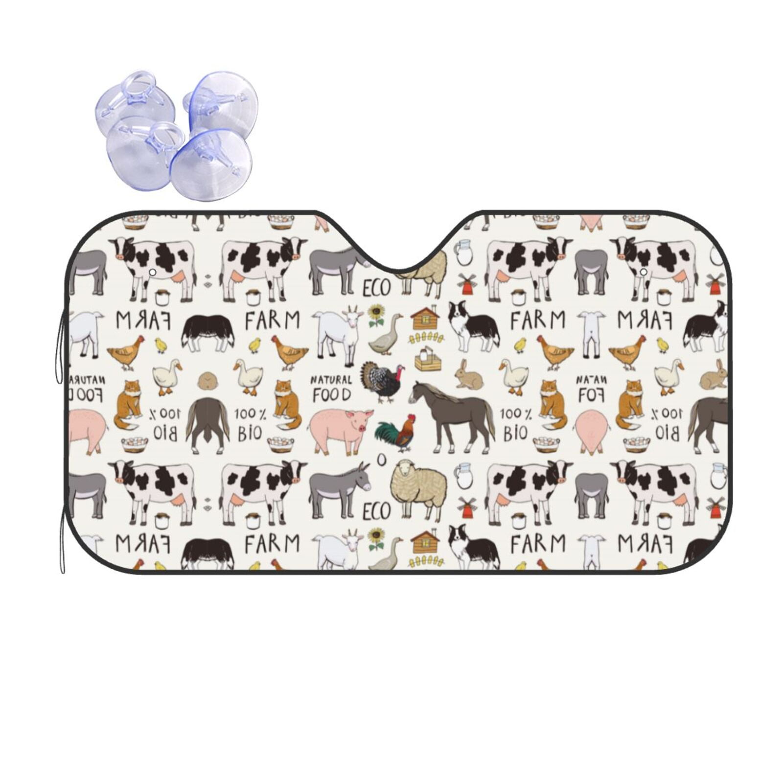 Disketp Windshield Sun Shade, Car Sun Shade For Front Window Farm ...