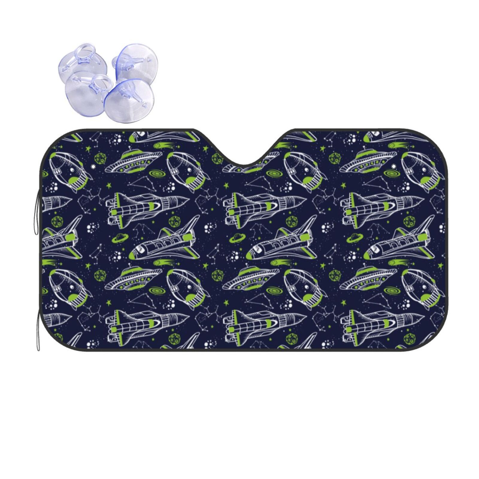 Disketp Windshield Sun Shade, Car Sun Shade For Front Window Hand Drawn ...