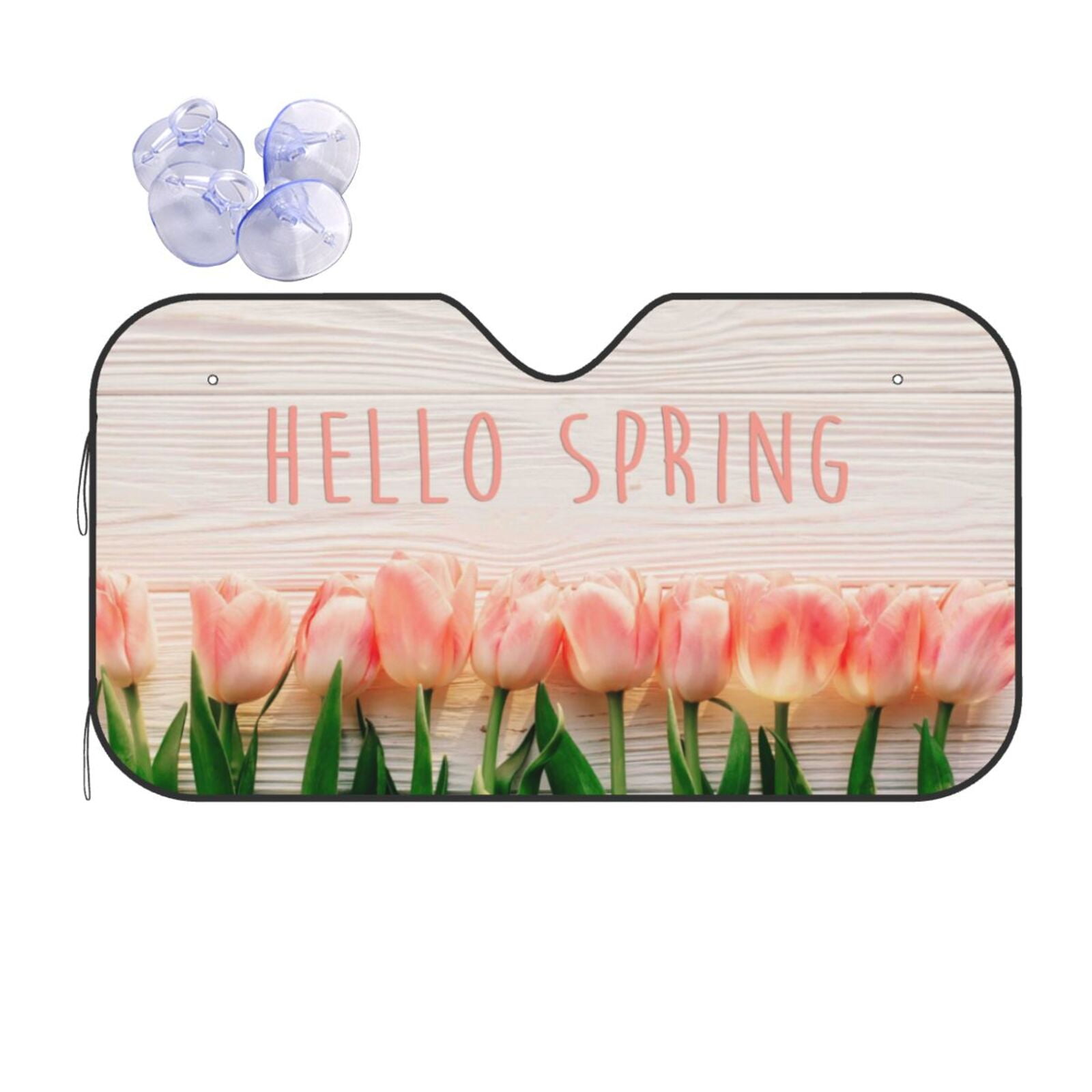 Disketp Windshield Sun Shade, Car Sun Shade For Front Window Hello ...