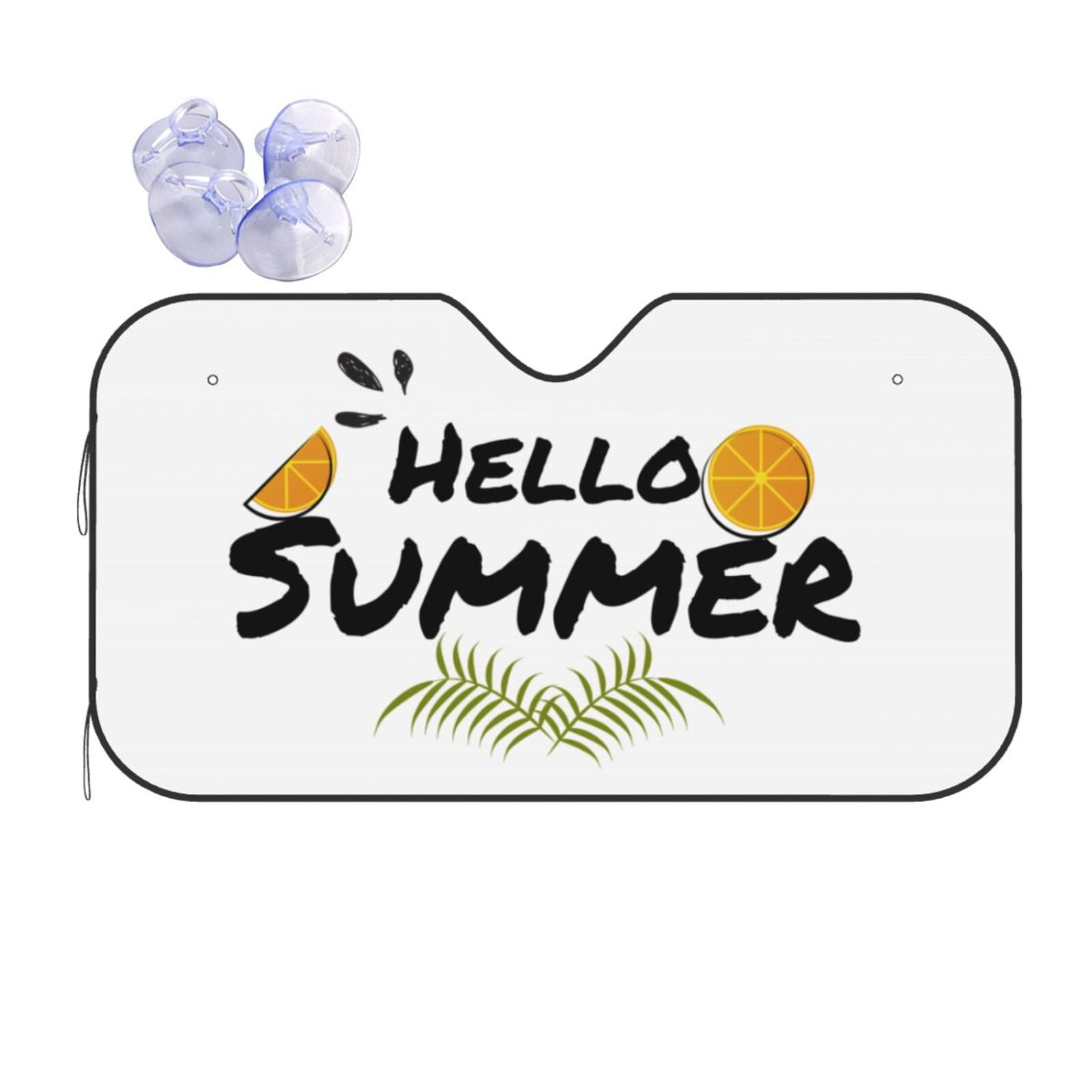 Disketp Windshield Sun Shade, Car Sun Shade For Front Window Hello ...