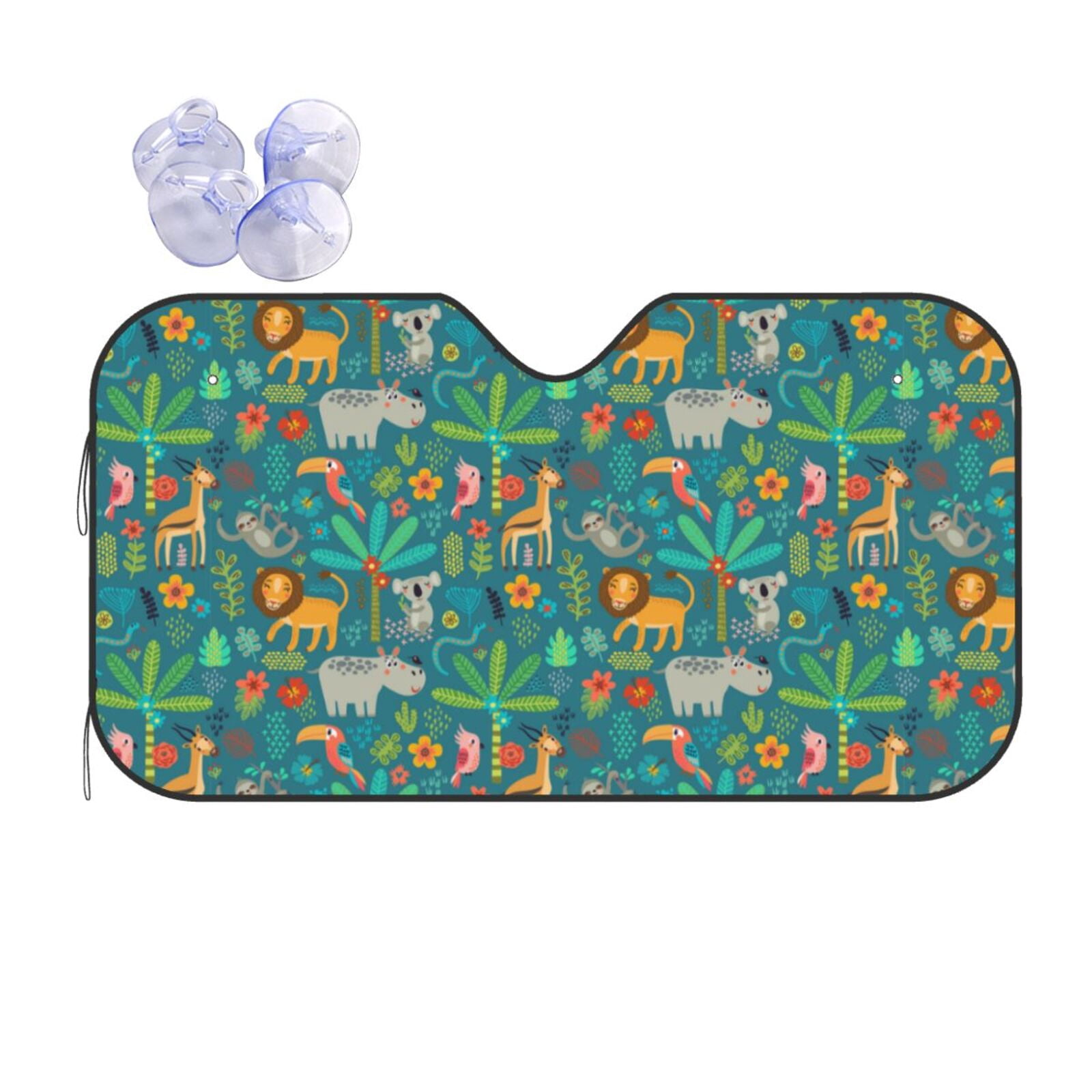 Disketp Windshield Sun Shade, Car Sun Shade For Front Window Jungle ...