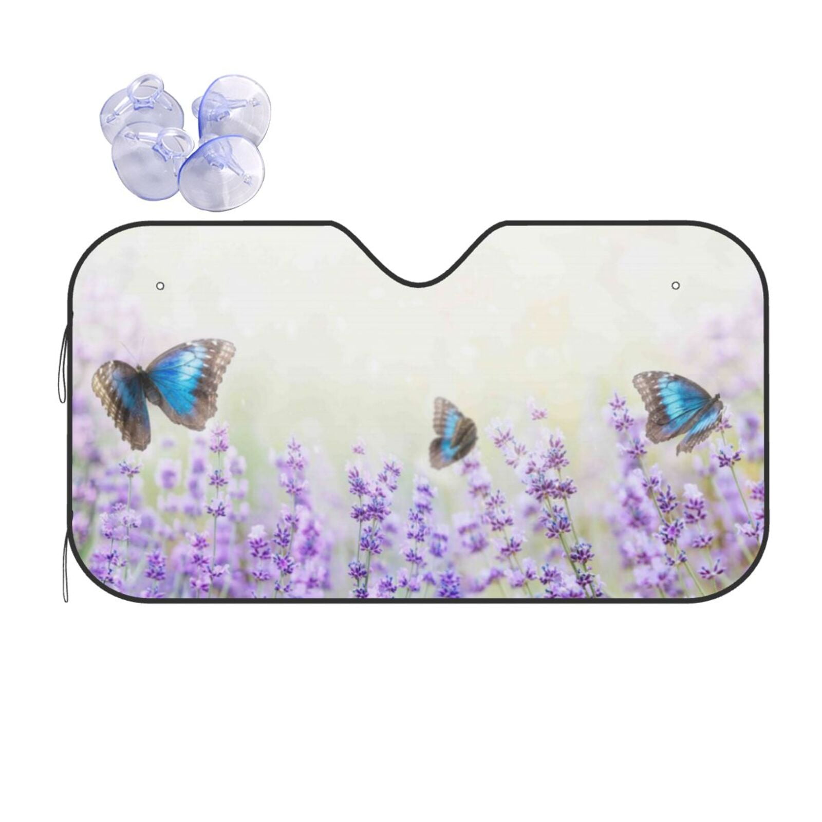 Disketp Windshield Sun Shade, Car Sun Shade For Front Window Lavender ...