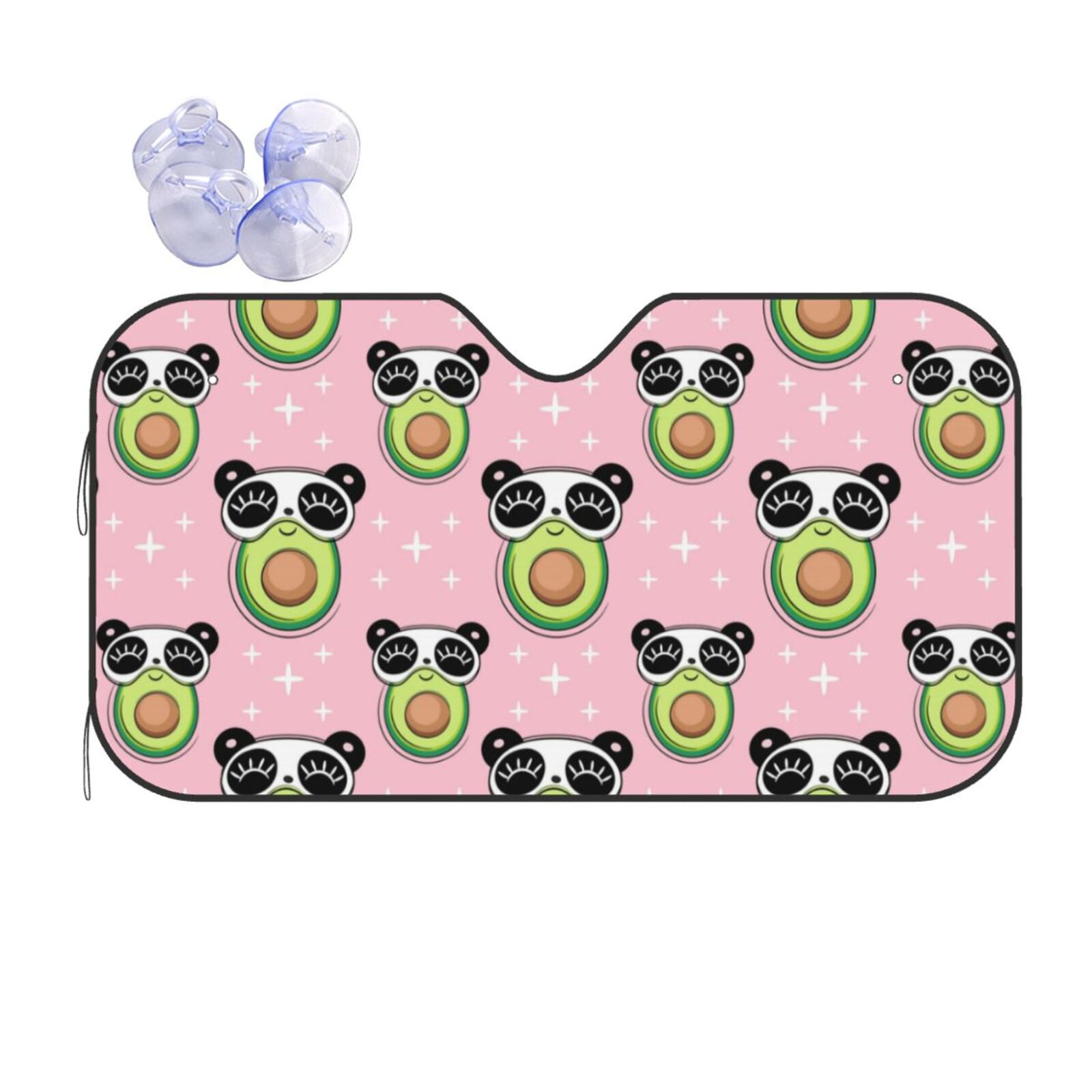 Disketp Windshield Sun Shade, Car Sun Shade For Front Window Panda ...