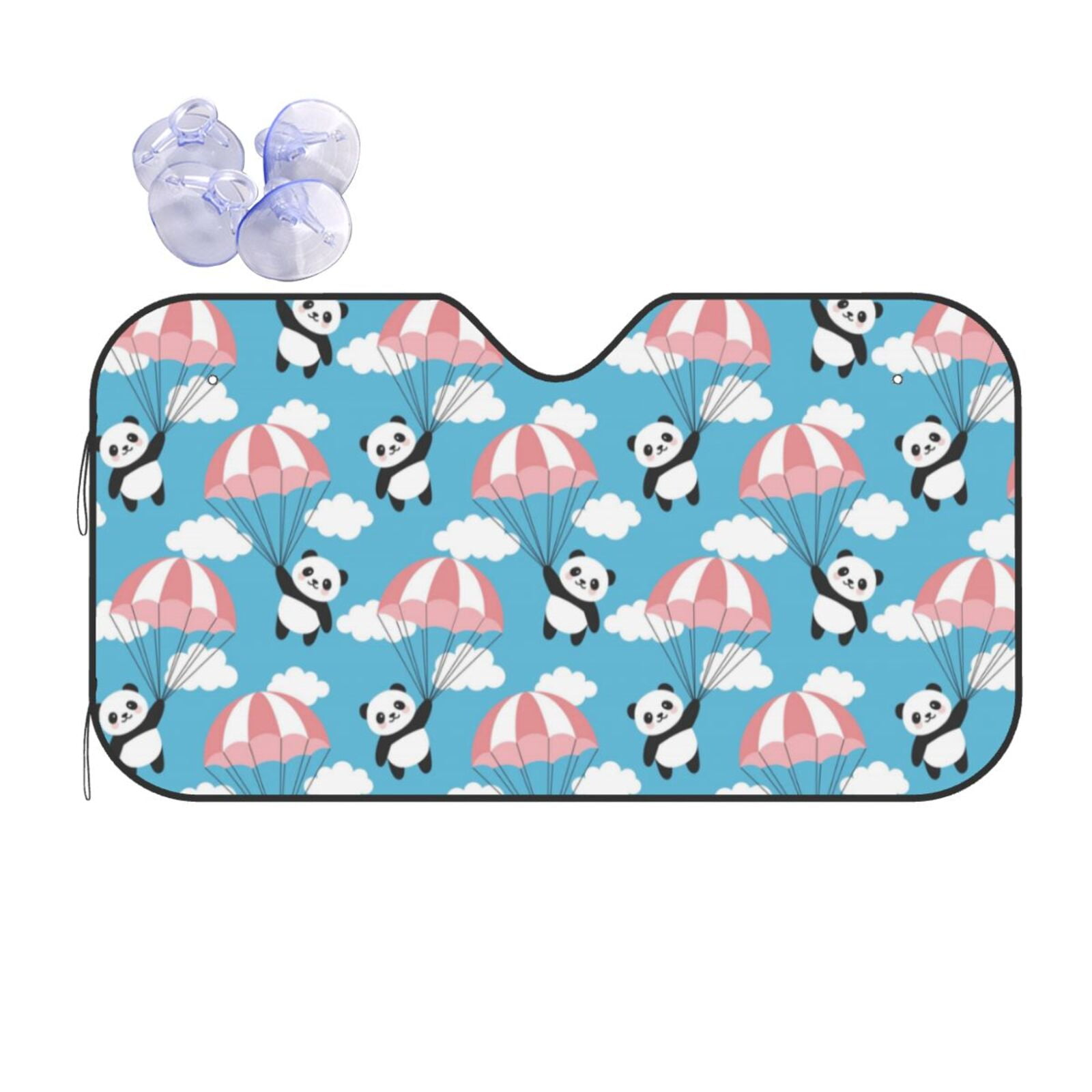 Disketp Windshield Sun Shade, Car Sun Shade For Front Window Panda ...