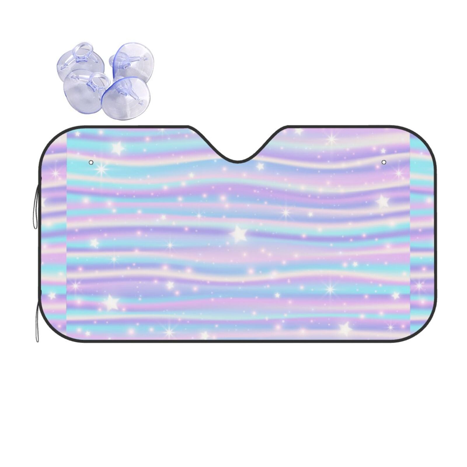 Disketp Windshield Sun Shade, Car Sun Shade For Front Window Striped ...