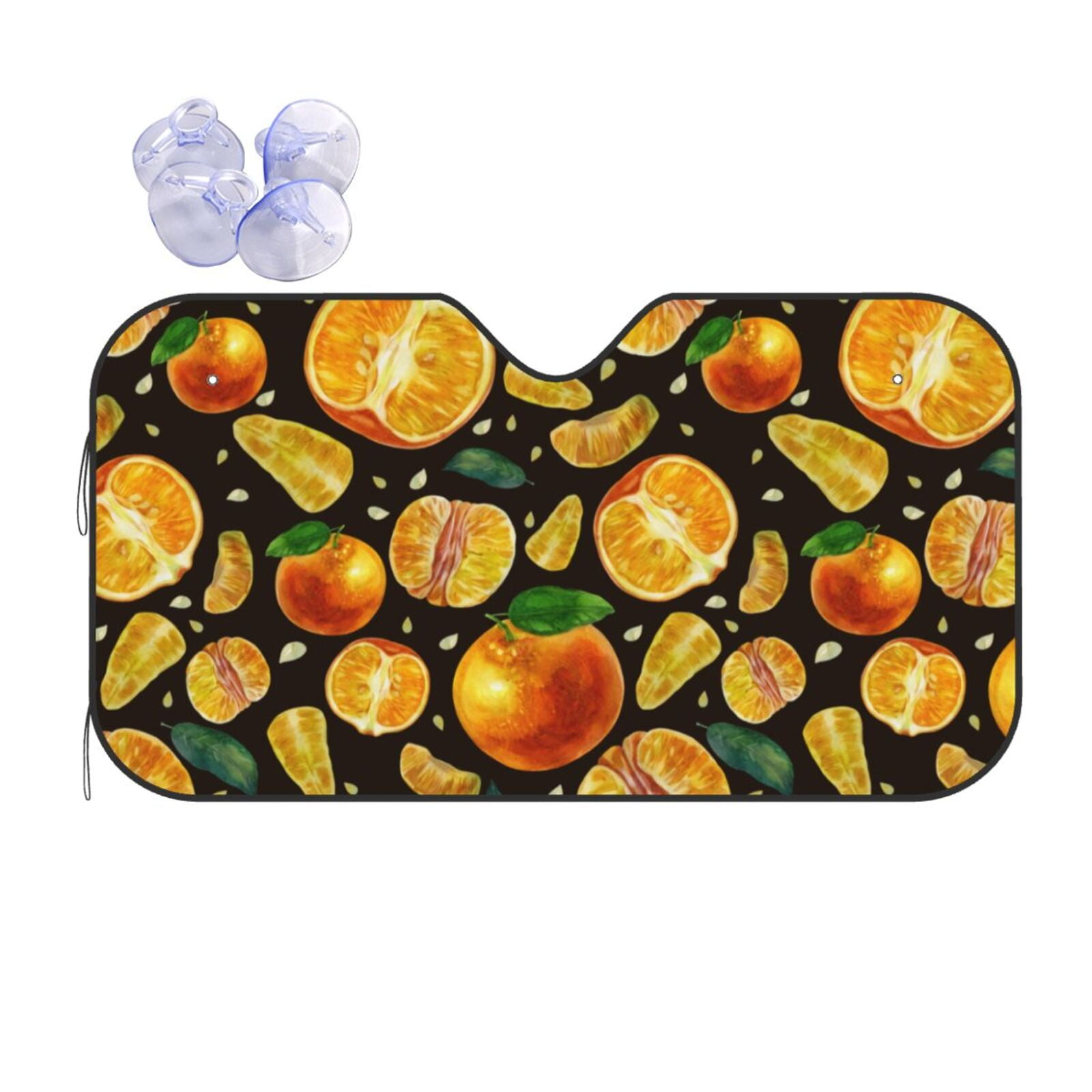 Disketp Windshield Sun Shade, Car Sun Shade For Front Window Tangerine ...