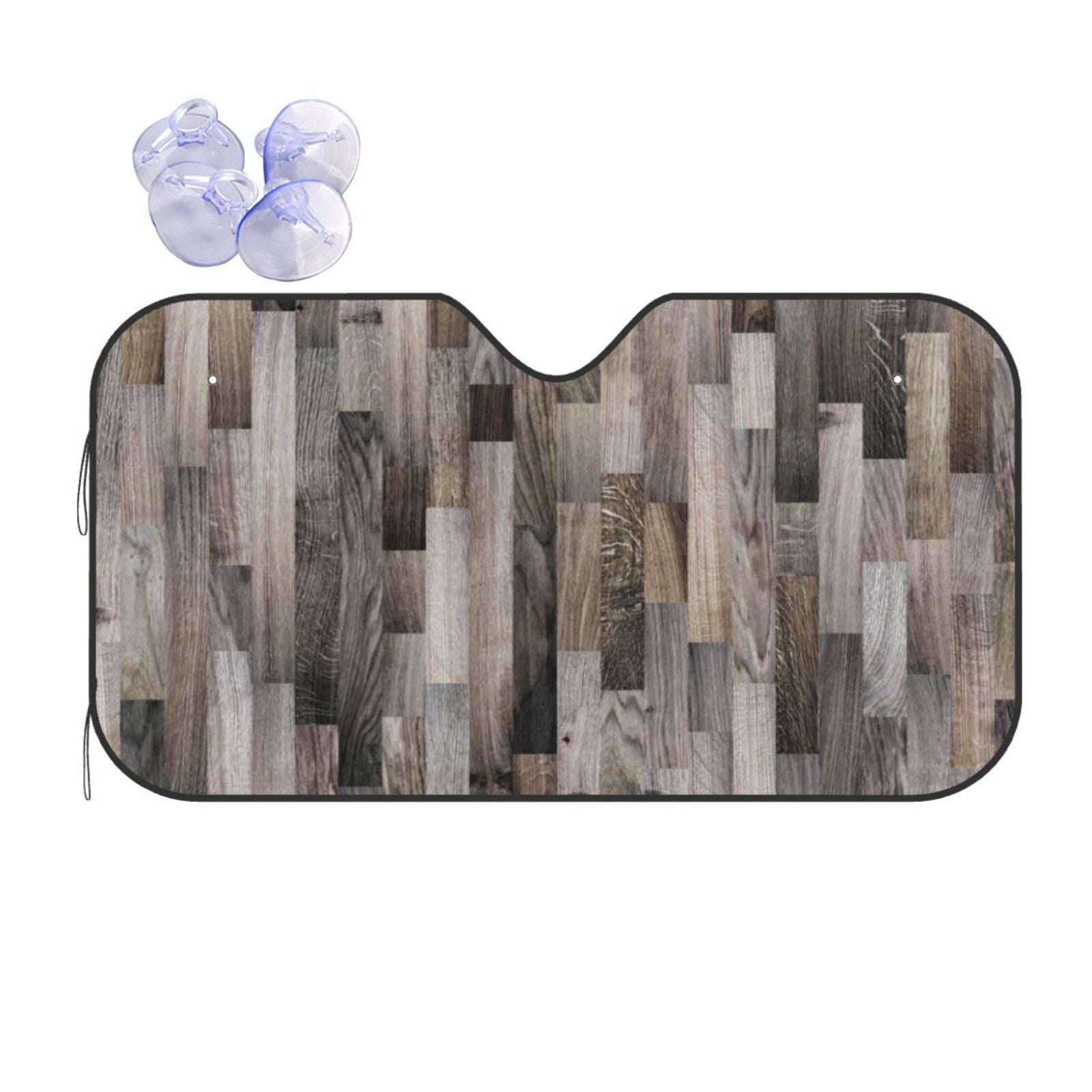 Disketp Windshield Sun Shade, Car Sun Shade For Front Window Wooden ...