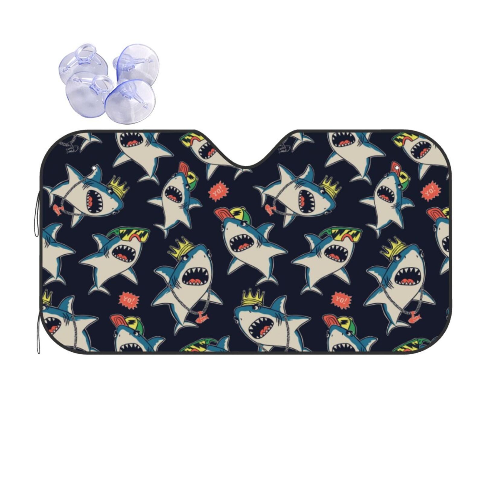 Disketp Windshield Sun Shade, Car Sun Shade for Front Window Cartoon ...