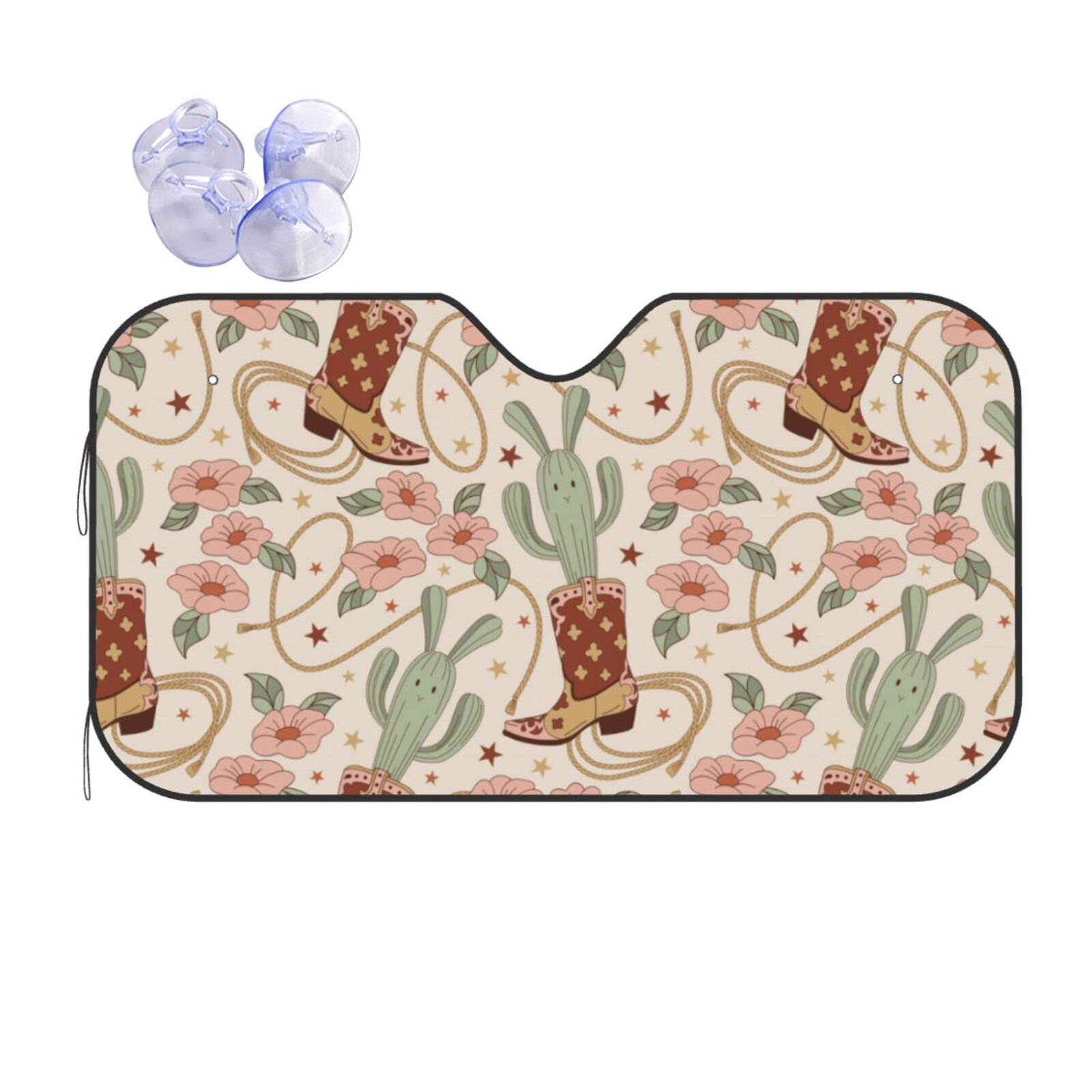 Disketp Windshield Sun Shade, Car Sun Shade for Front Window Floral ...