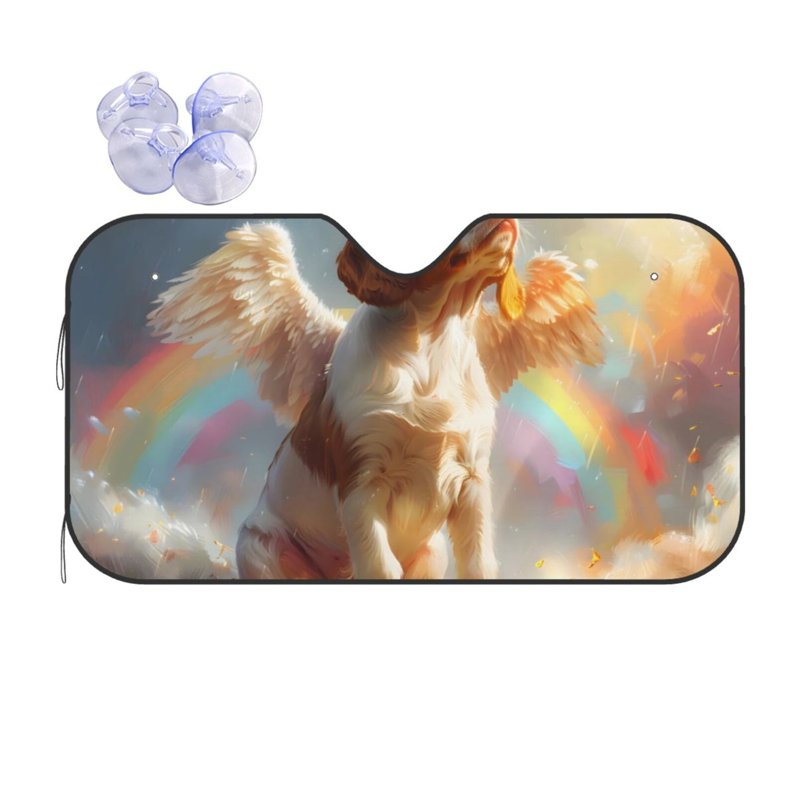 Disketp Windshield Sun Shade, Car Sun Shade for Front Window Rainbow ...