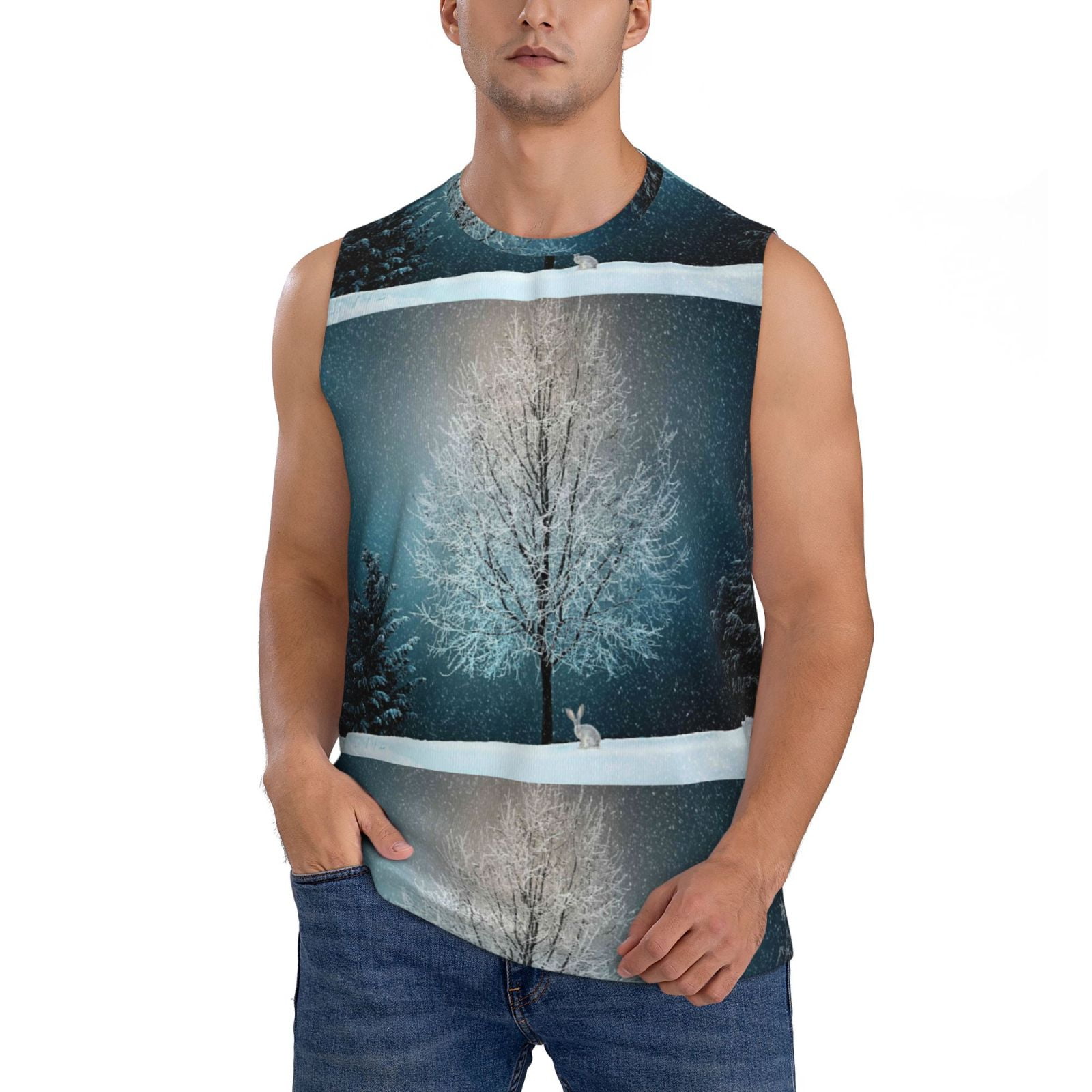 Disketp Winter Rabbit Sleeveless Tshirts For Men, Muscle Shirts For Men ...