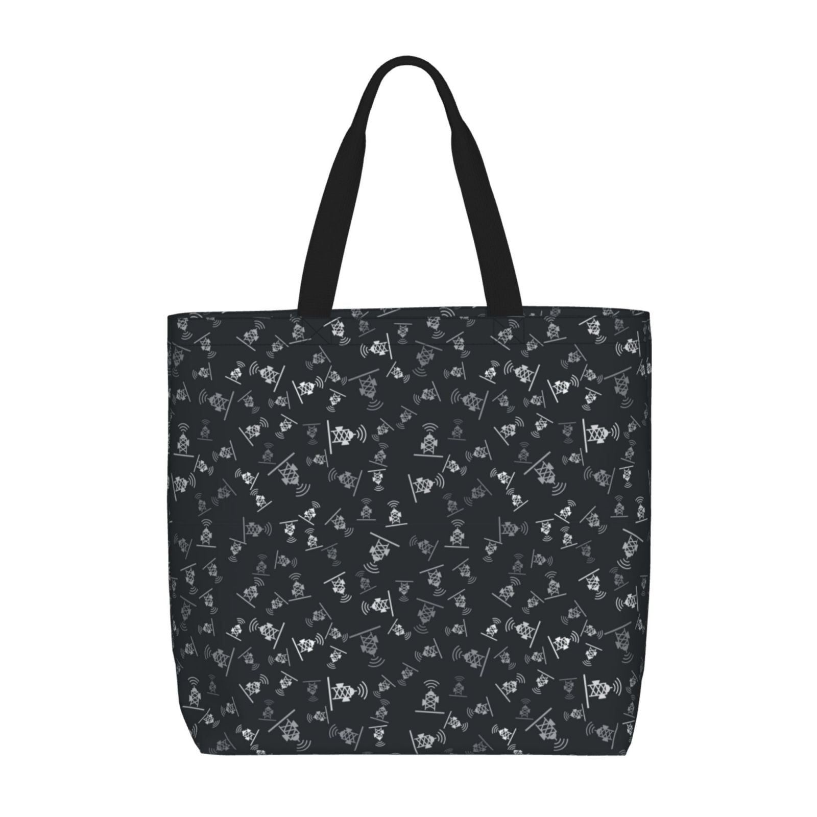 Disketp Wireless Antenna Icon Canvas Tote Bag,Women Shoulder Bag ...
