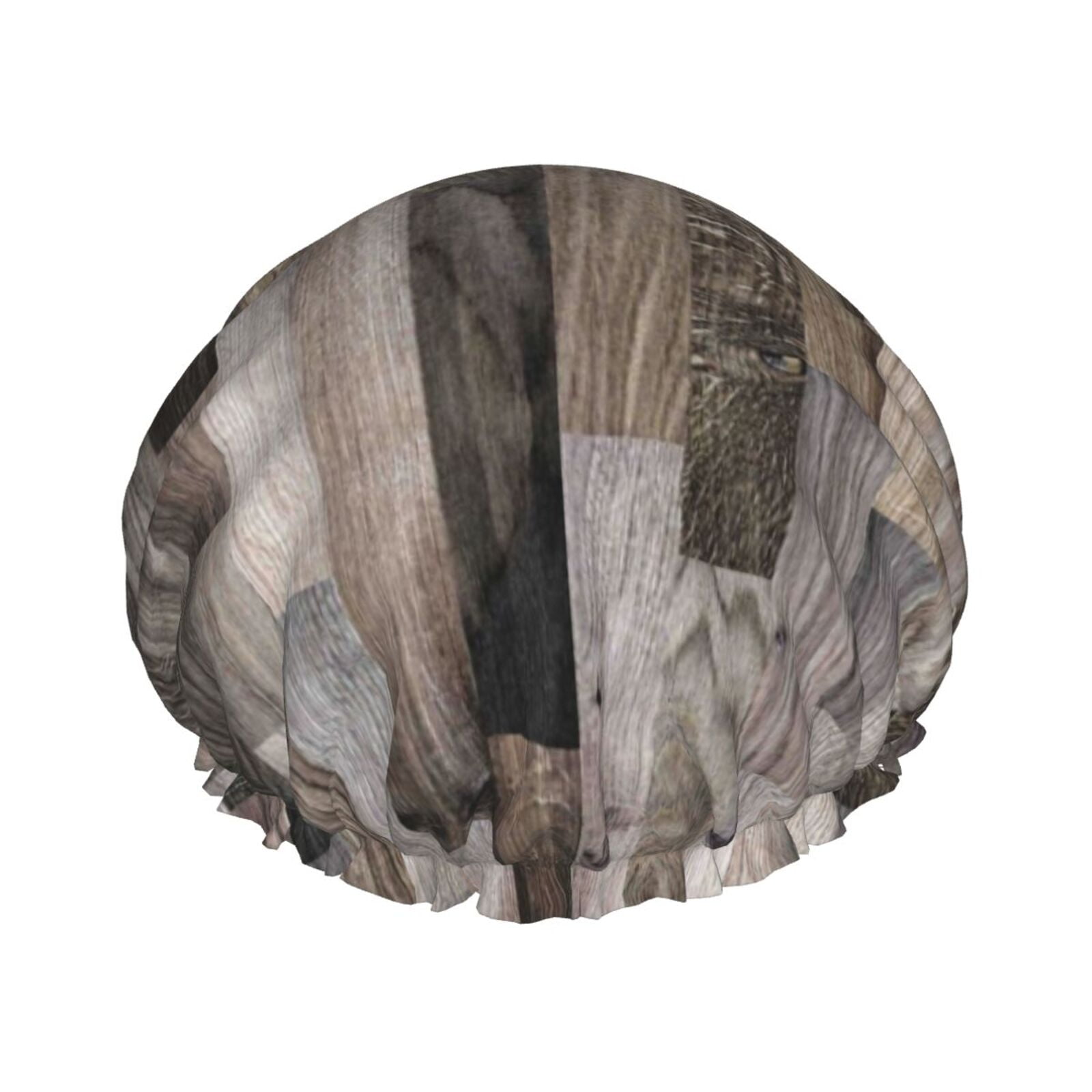 Disketp Wooden Texture Shower Caps,Reusable Shower Cap For Women ...