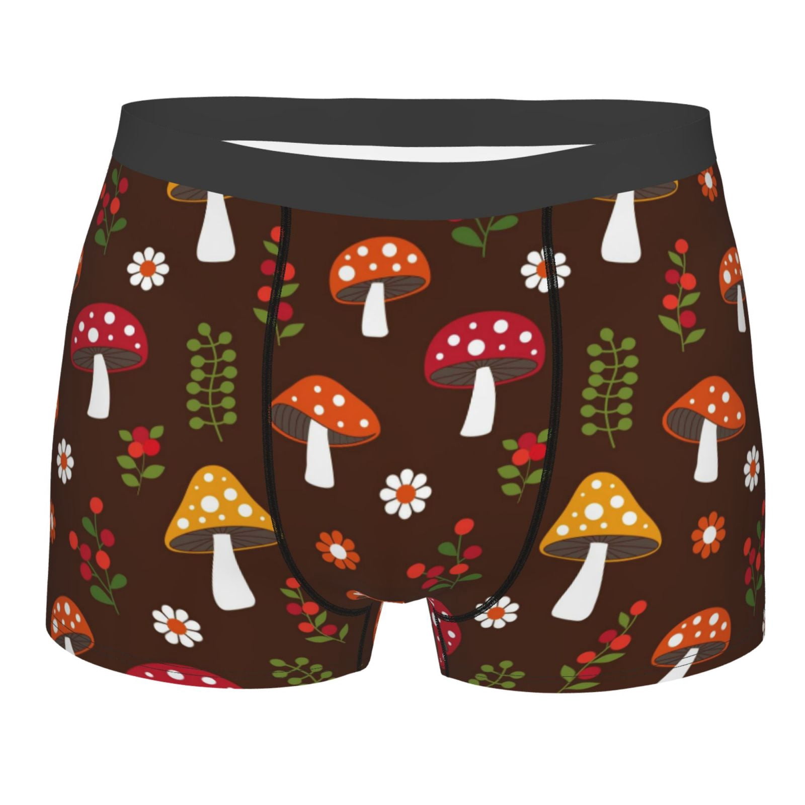 Disketp Woodland Mushroom With Flowers And Berries Men'S Boxer Briefs ...