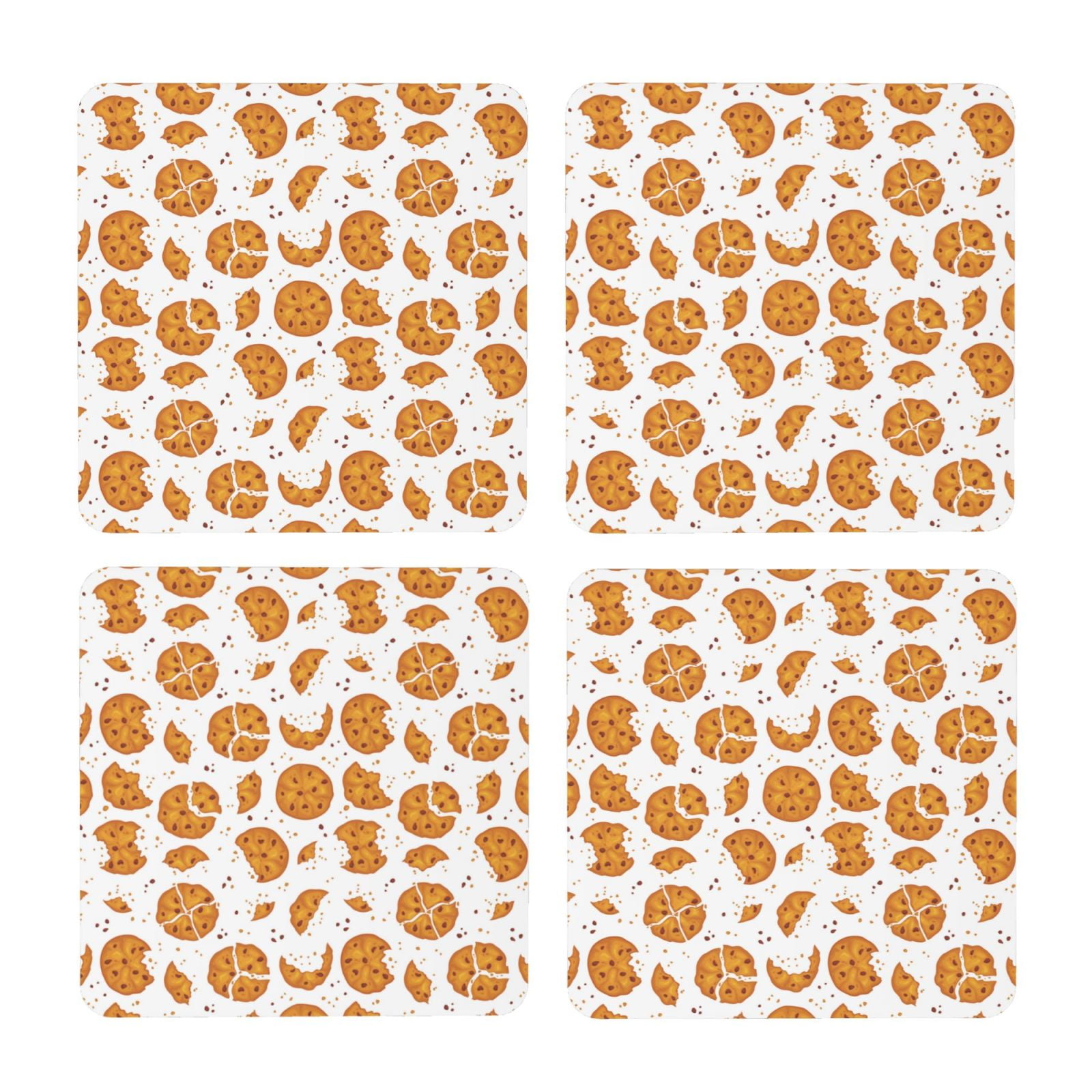 Disketp Yellow Biscuit MDF Cork Coaster 4 Pcs - Absorbent Beverage ...