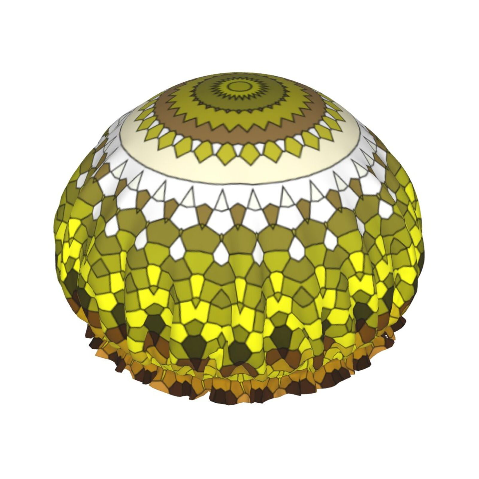 Disketp Yellow Mandala Shower Caps,Reusable Shower Cap For Women ...
