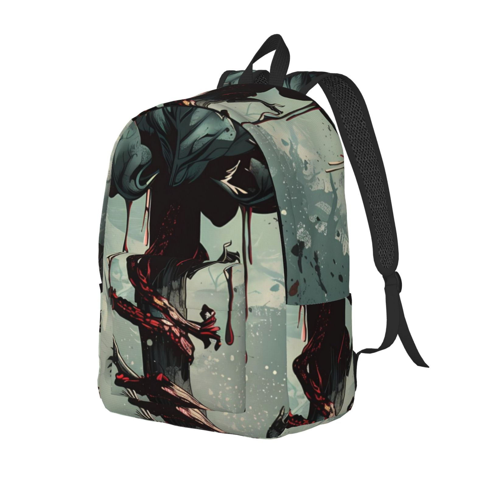 Disketp Zombie Flower Apocalypse Canvas Backpack Lightweight Travel ...