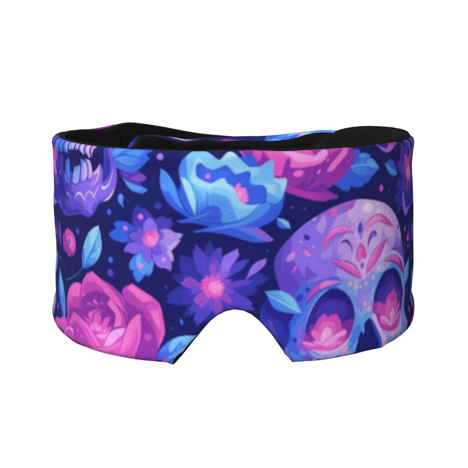 Disketp blue Skull purple flower1 Sleep Mask - Eye Mask for Sleeping ...