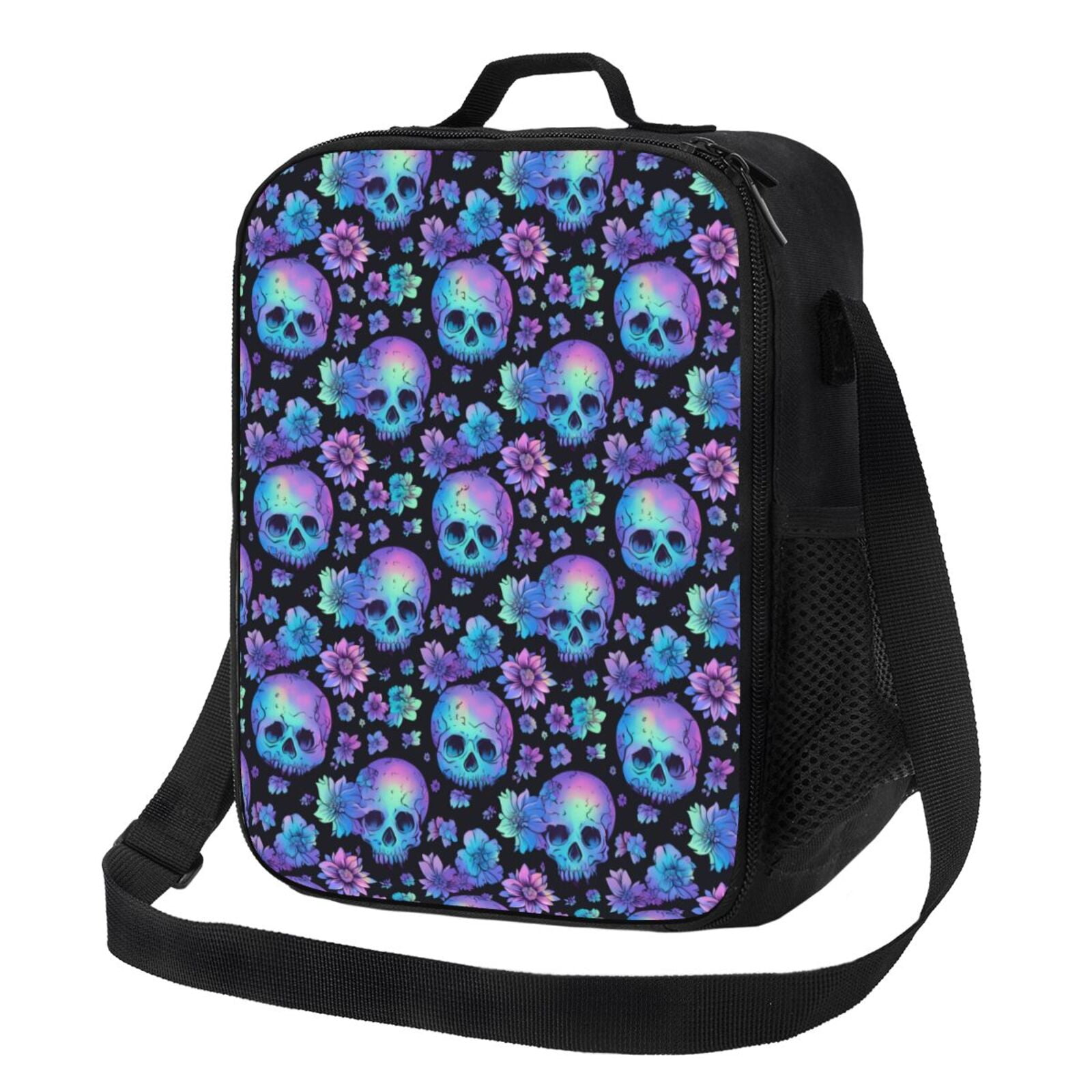 Disketp blue daisy Skull flower Insulated Lunch Bag Lunch Box - Lunch ...