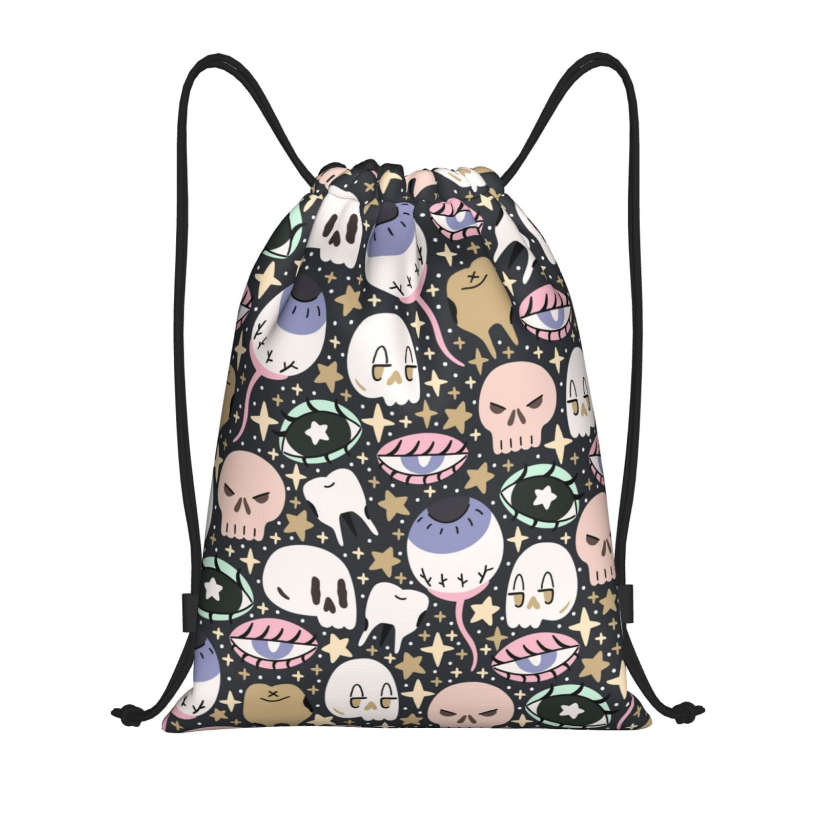 Disketp cartoon cute Skull star Drawstring Backpack Drawstring Gym Bags ...