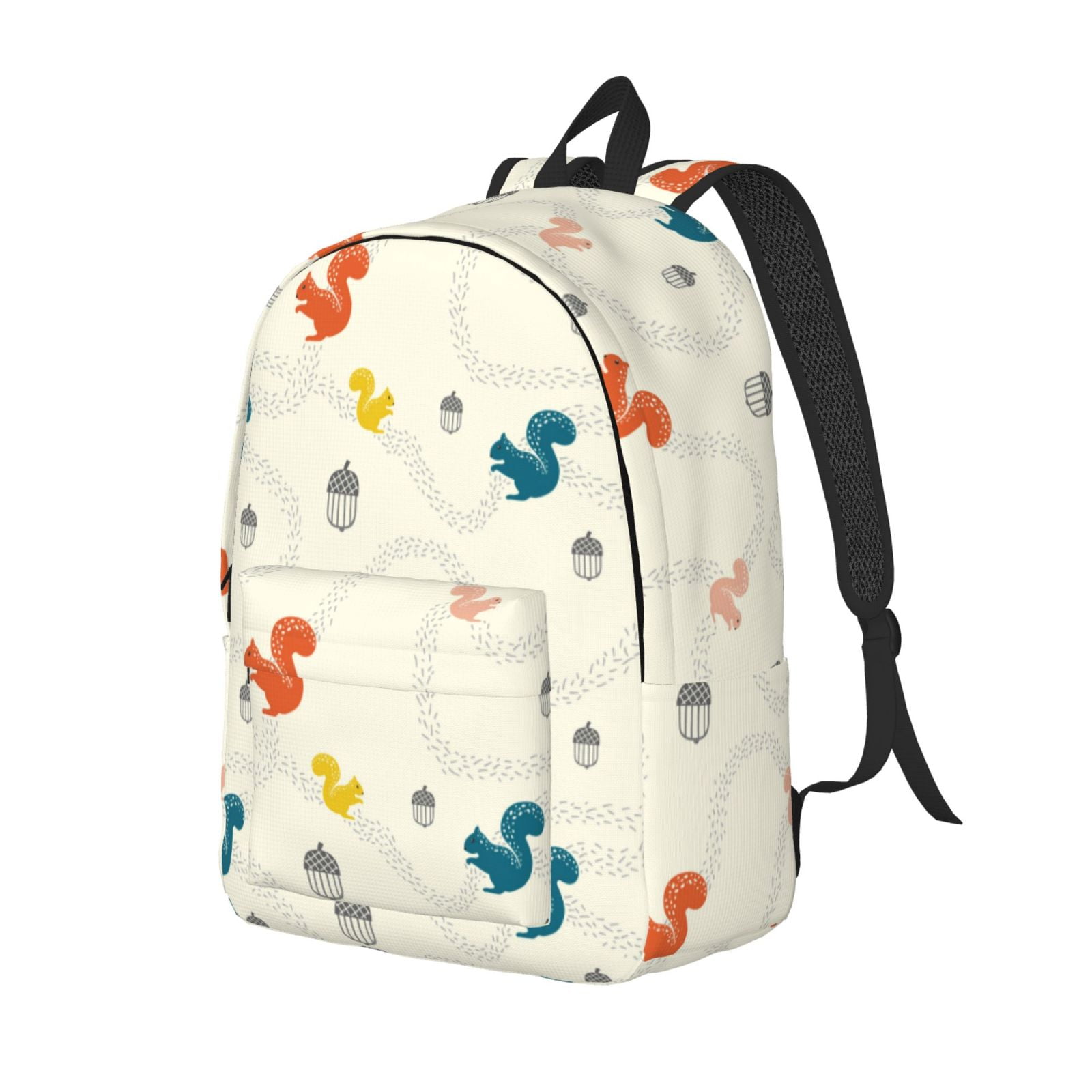 Disketp colorful Squirrel Nuts Canvas Backpack Lightweight Travel ...