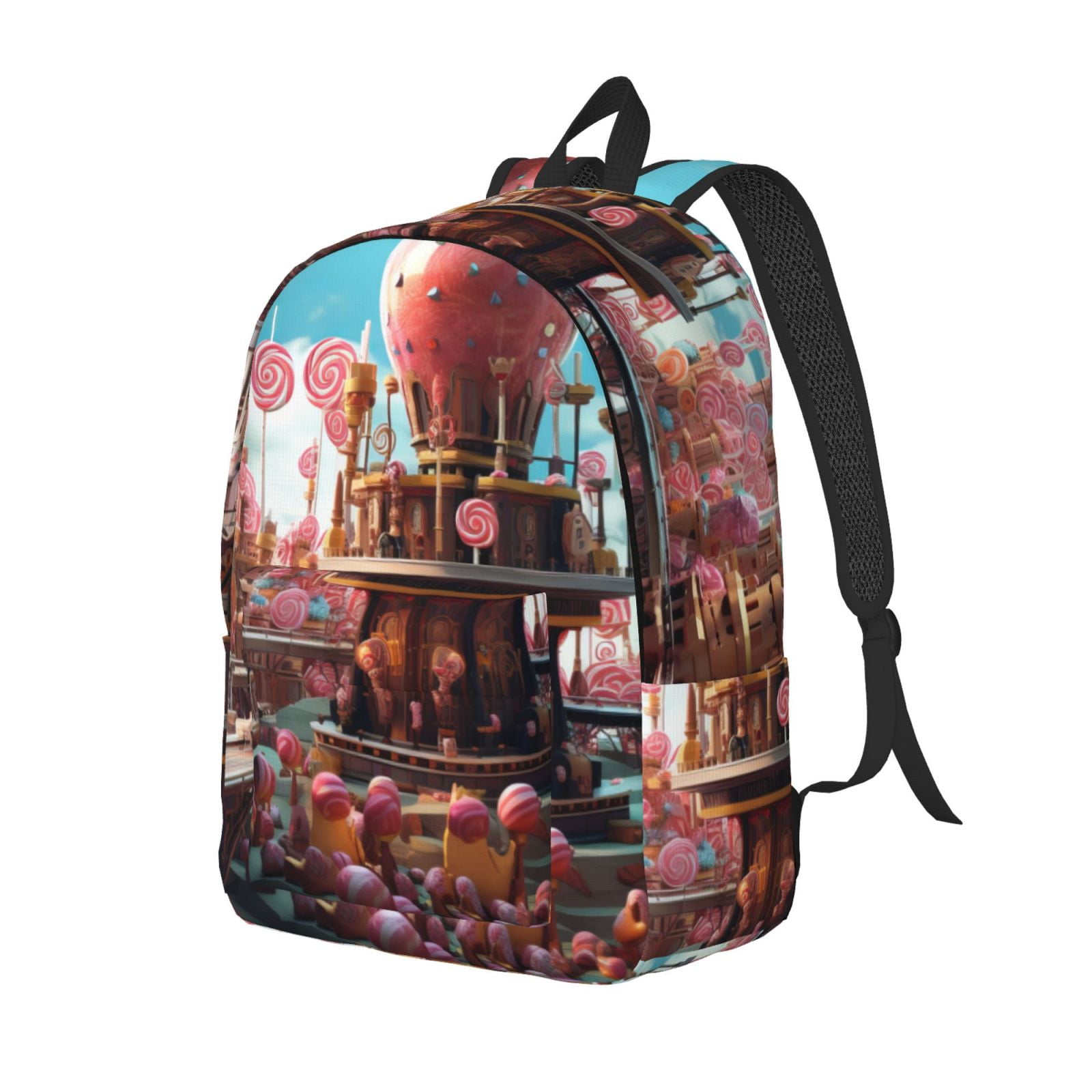 Disketp fairy-tale-world-with-delicious-candy Canvas Backpack ...