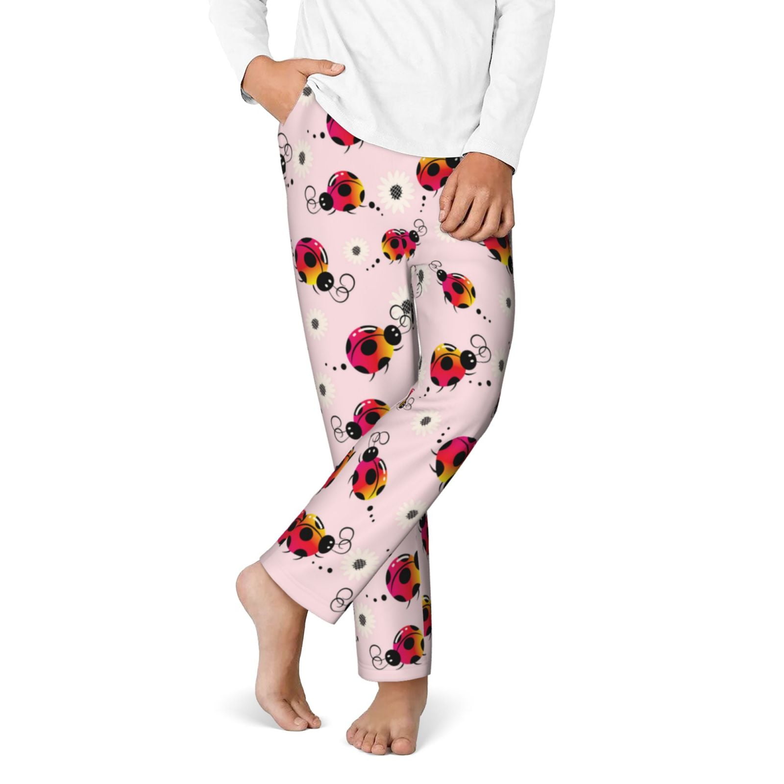 Disketp ladybugs and flower for Teenagers' Pajama Pants ,Lounge Pants ...