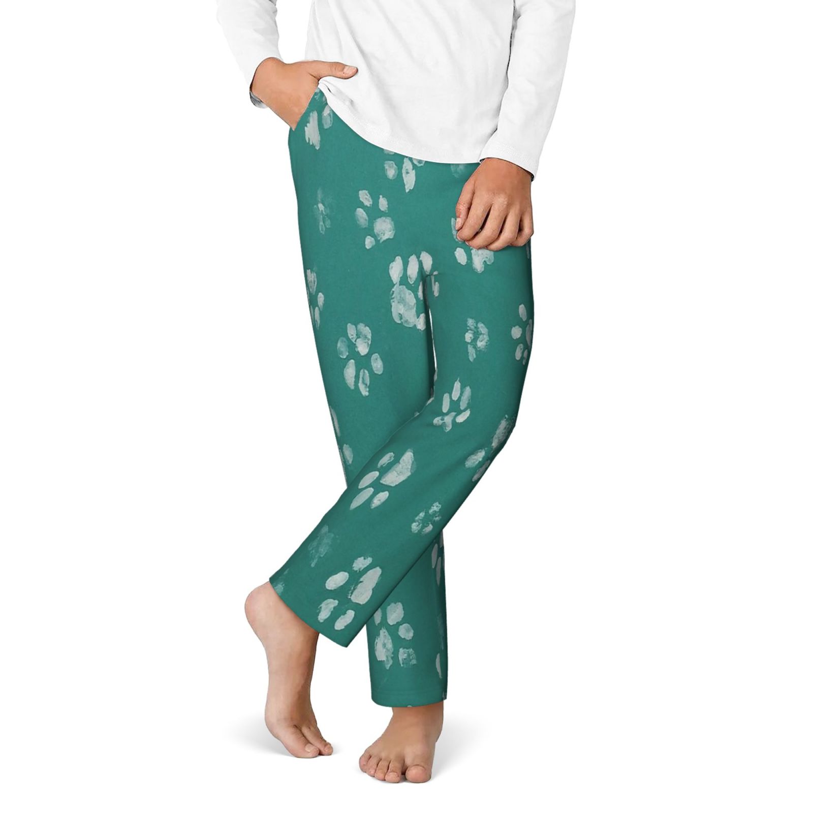 Disketp teal green paw for Teenagers' Pajama Pants ,Lounge Pants Teen ...