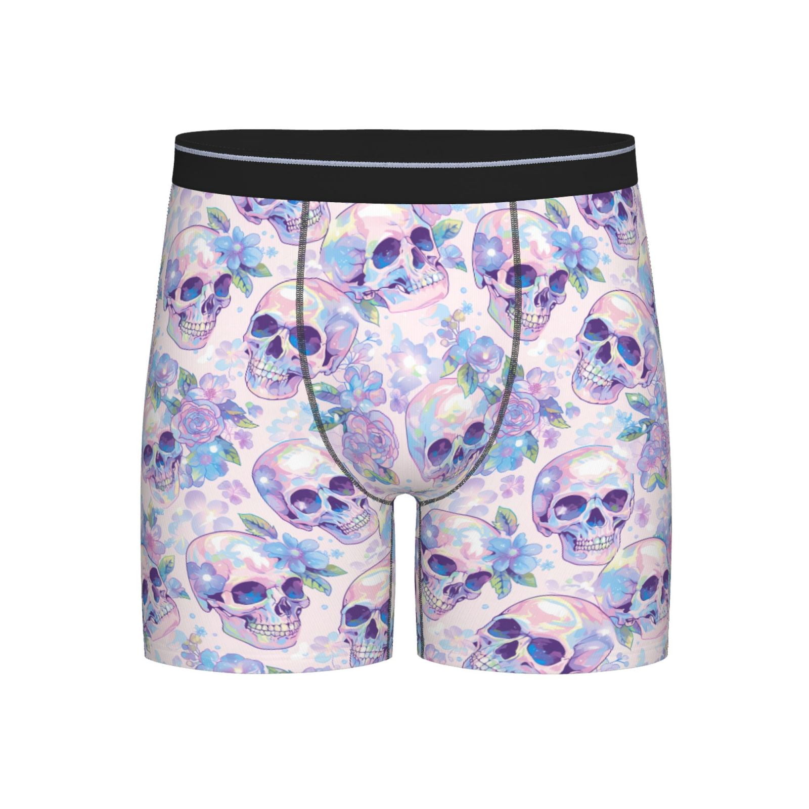 Disketp white Skull crystal flower Men's Boxer Briefs Men’s Underwear ...