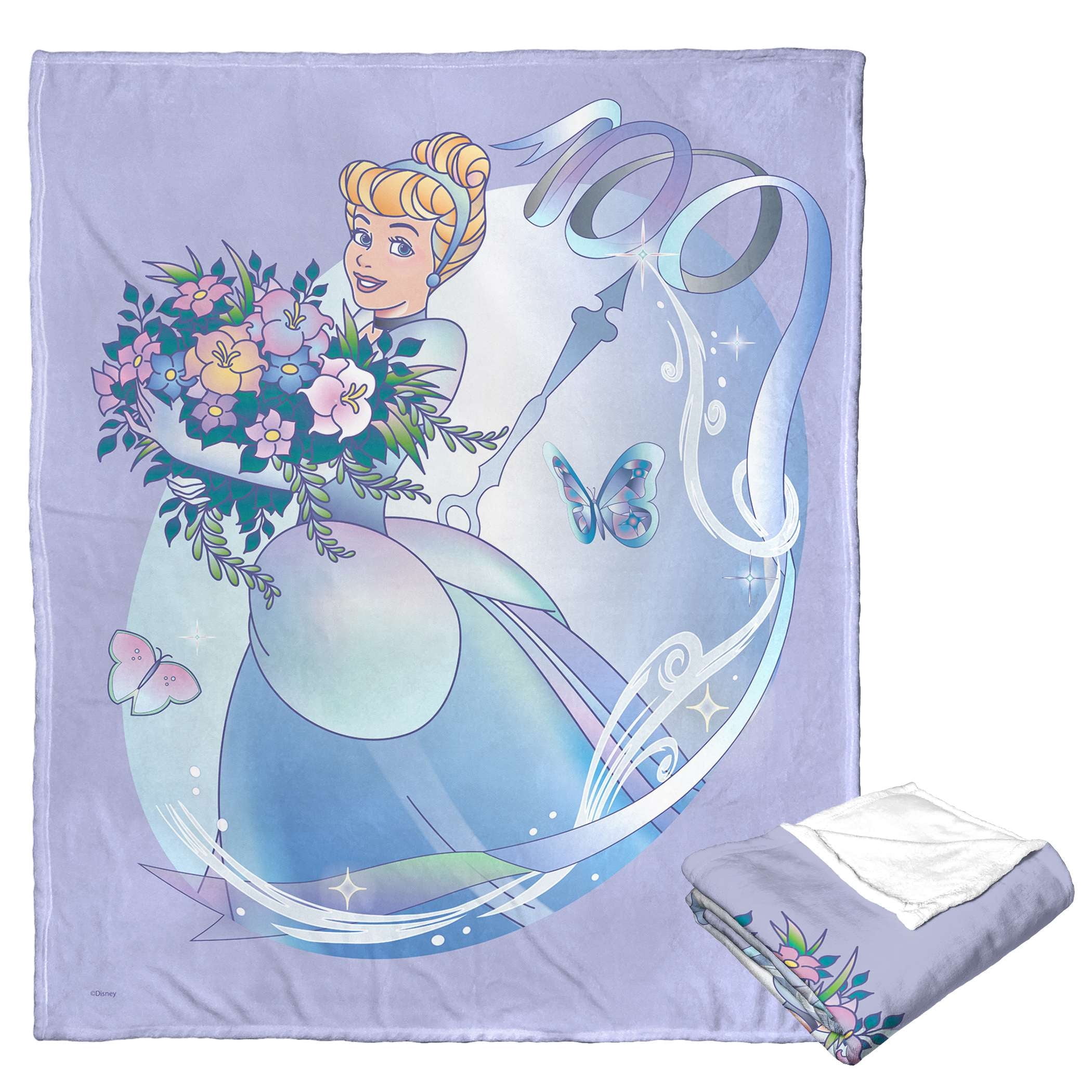 Disney 100 Celebration Cinderella Kids Silk Touch Throw Blanket, 50 x ...