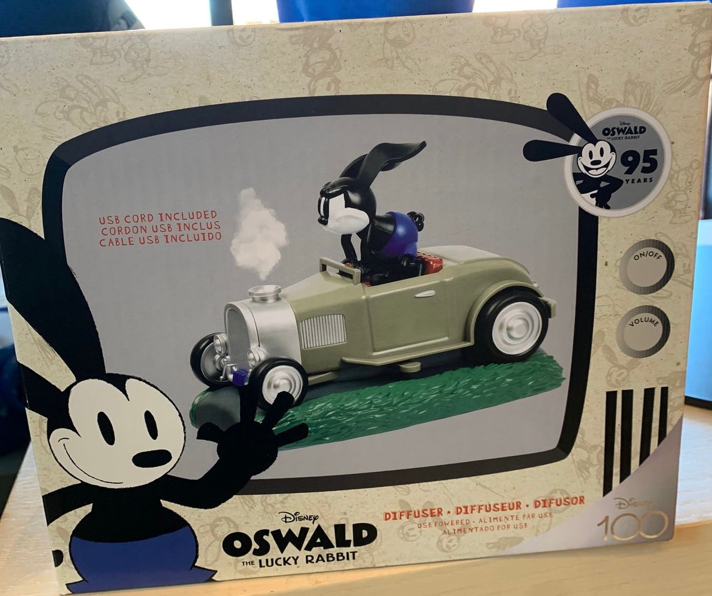 Disney 100 Celebration Oswald the Lucky Rabbit Diffuser USB Powered New ...