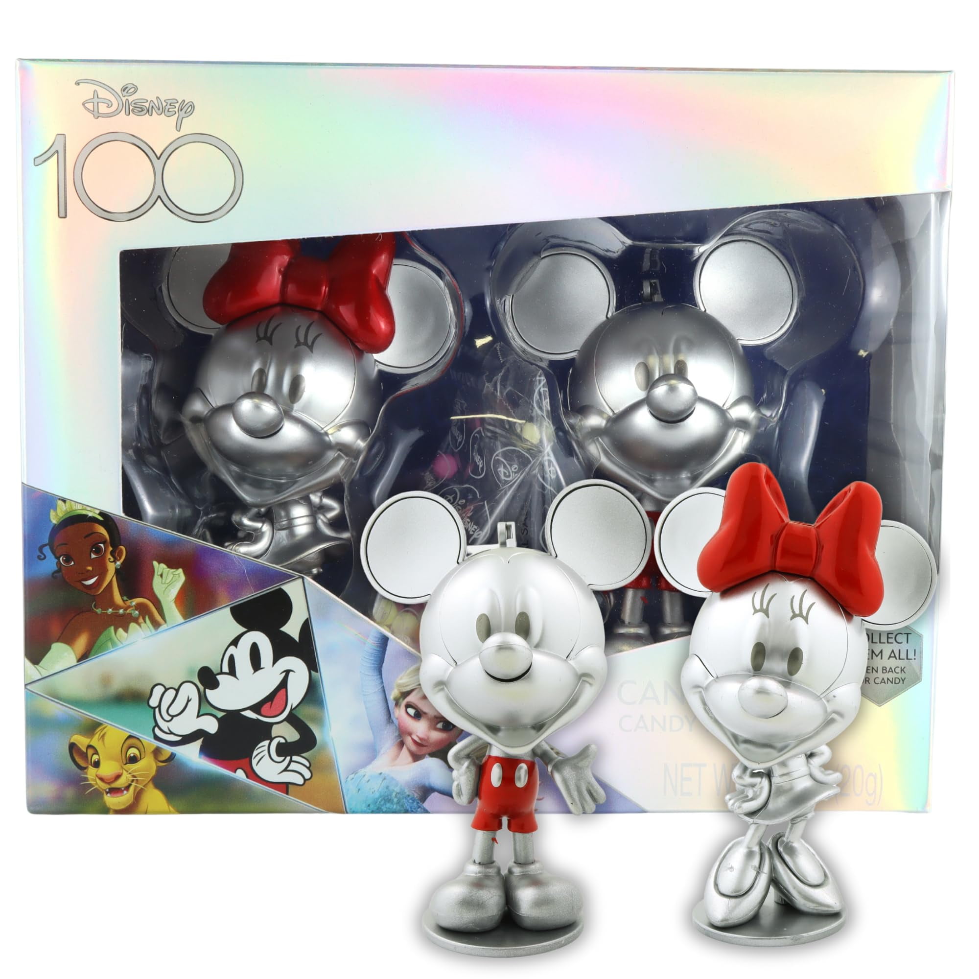 Disney 100 Collectors Mickey and Minnie Candy Holders with Hard Candies ...