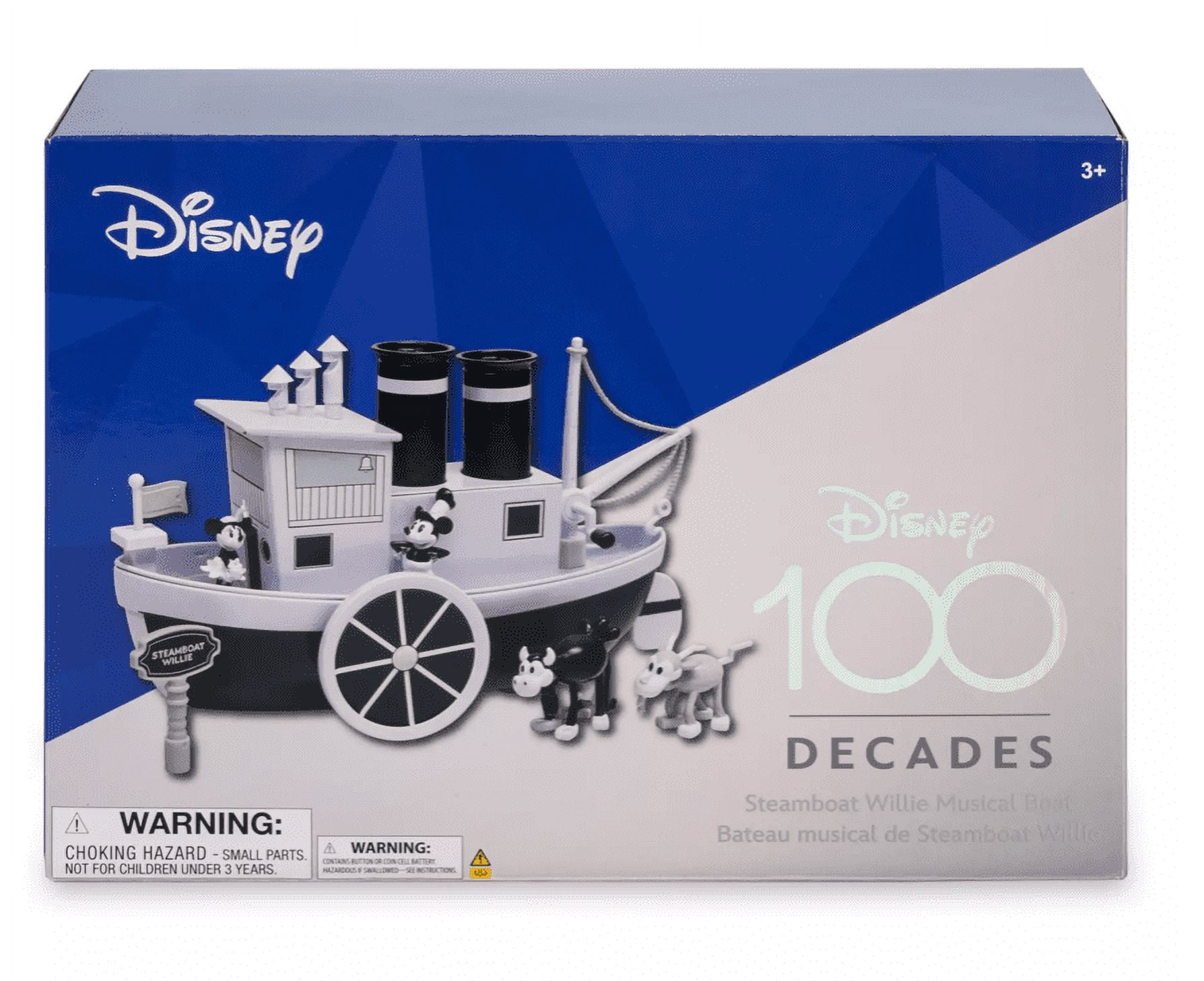 Disney 100 Decades Steamboat Willie Musical Boat Mickey Figurine New ...