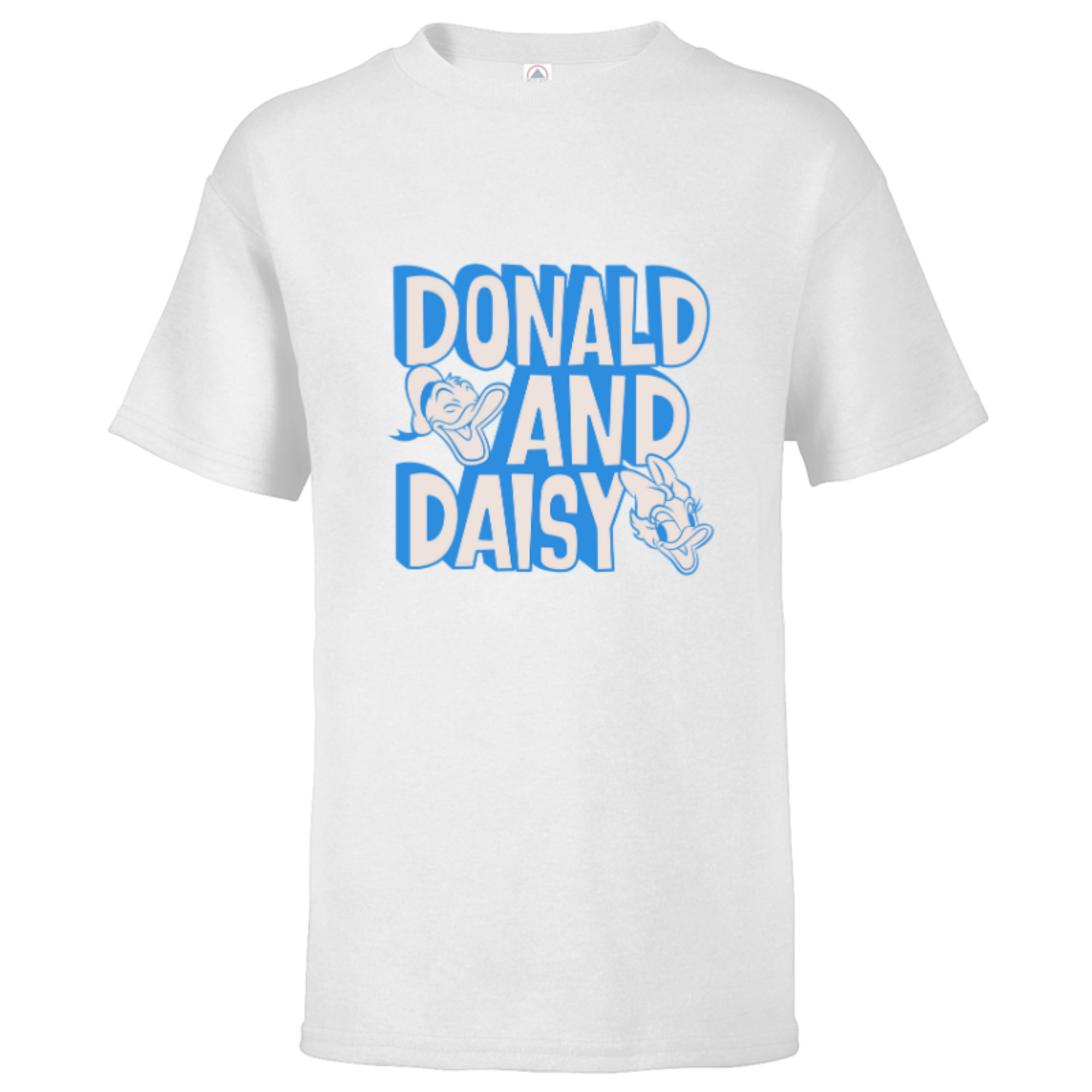 Disney 100 Donald and Daisy Happy Faces D100 - Short Sleeve T-Shirt for Kids - Customized-White ...