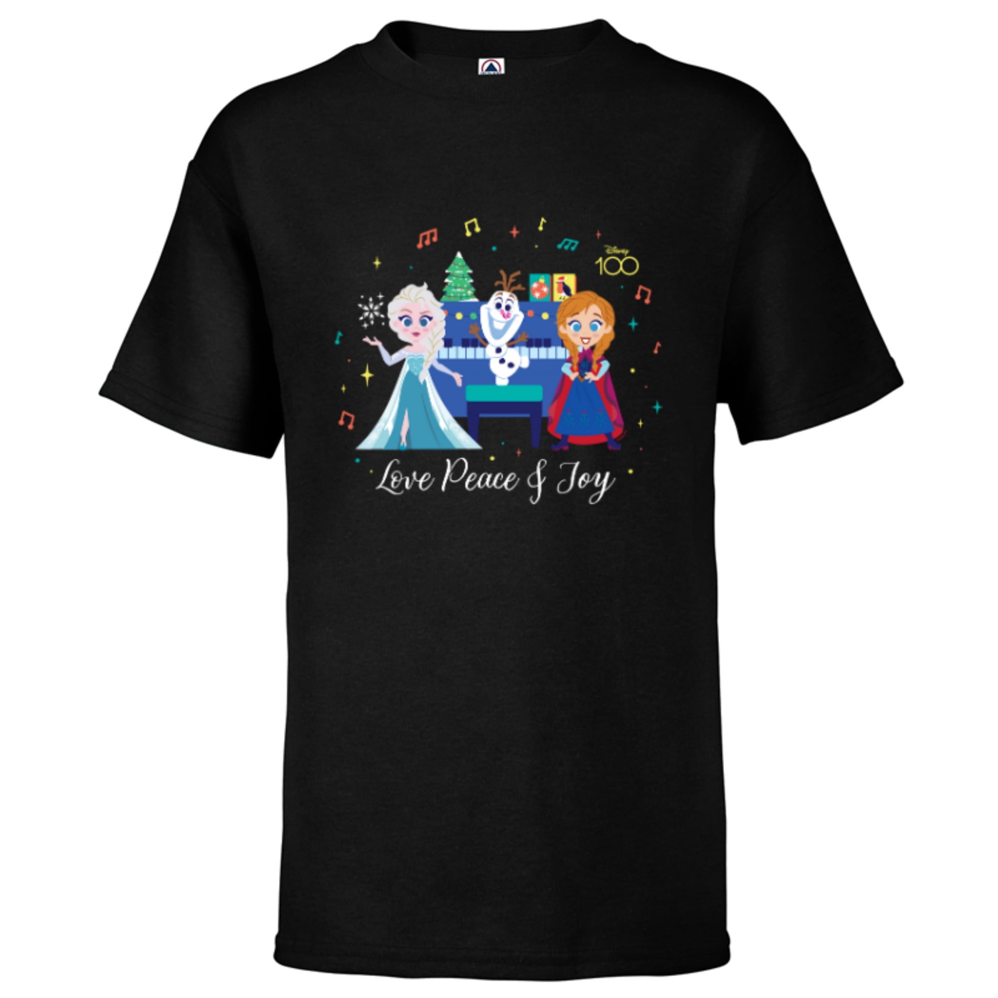 Disney 100 Frozen Christmas Elsa Anna Olaf Love Peace & Joy - Short ...