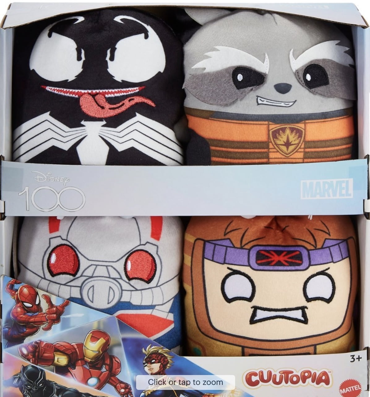Disney 100 Marvel Cuutopia Set of 4 Plush Figures, Instant Collection ...
