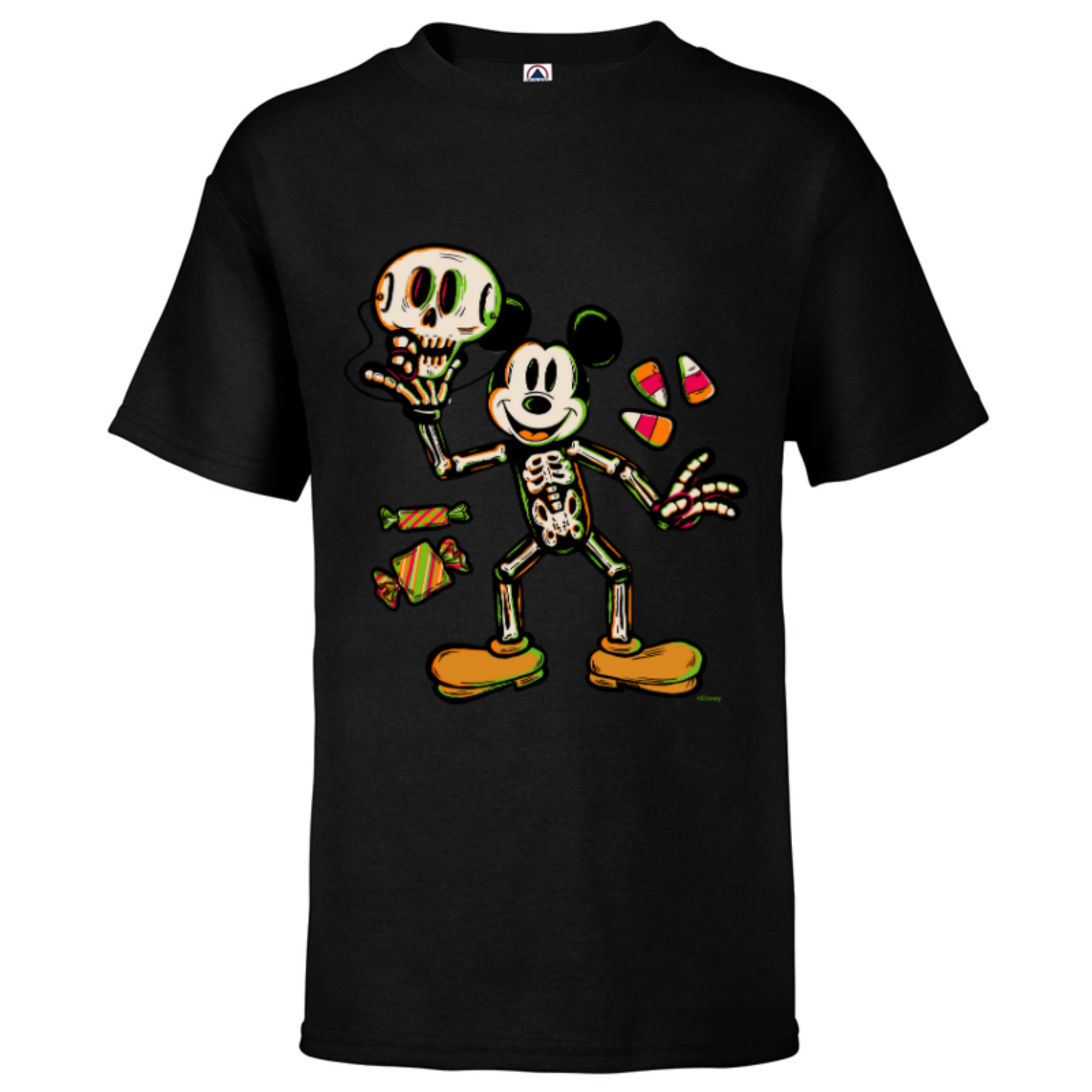 Disney 100 Mickey Mouse Skeleton Costume Halloween D100 - Short Sleeve ...
