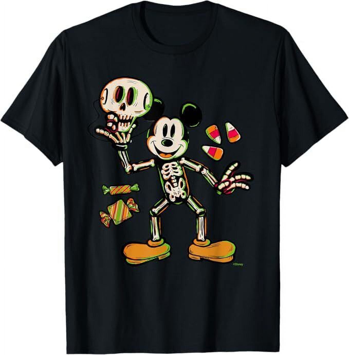 Disney 100 Mickey Mouse Skeleton Costume Halloween D100 T-Shirt ...