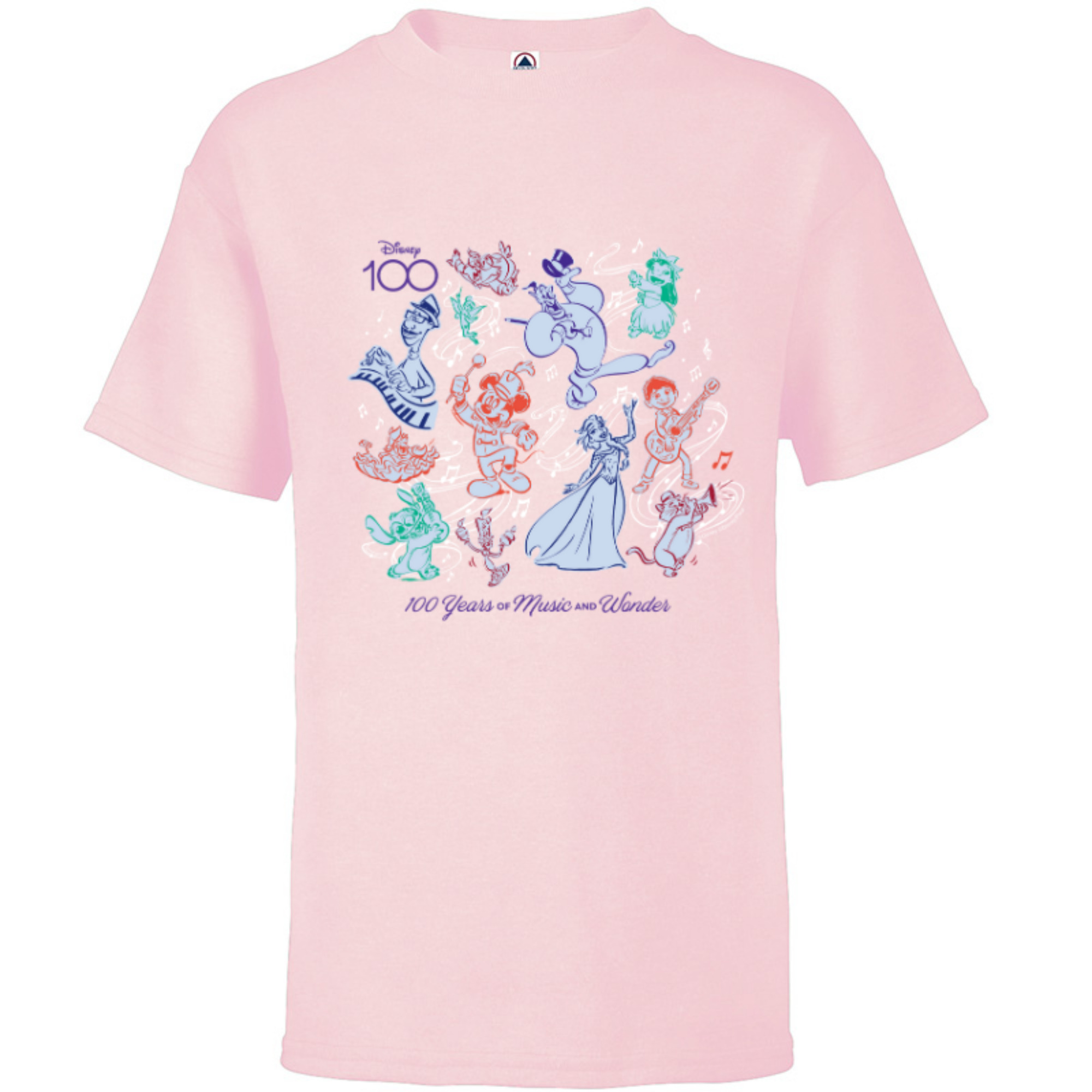 Disney 100 Years of Music and Wonder Color Trio D100 - Short Sleeve T ...