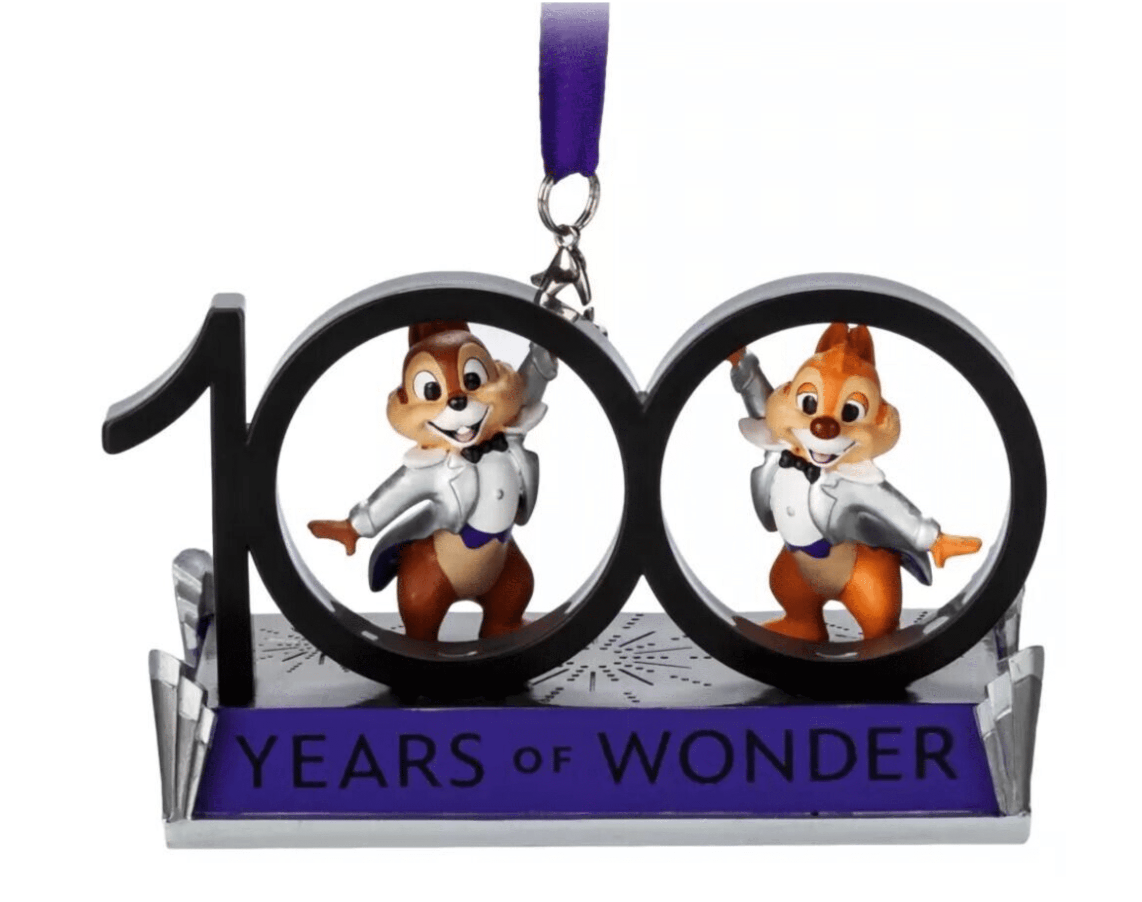 Disney 100 Years of Wonder Chip n' Dale Christmas Tree Ornament New ...