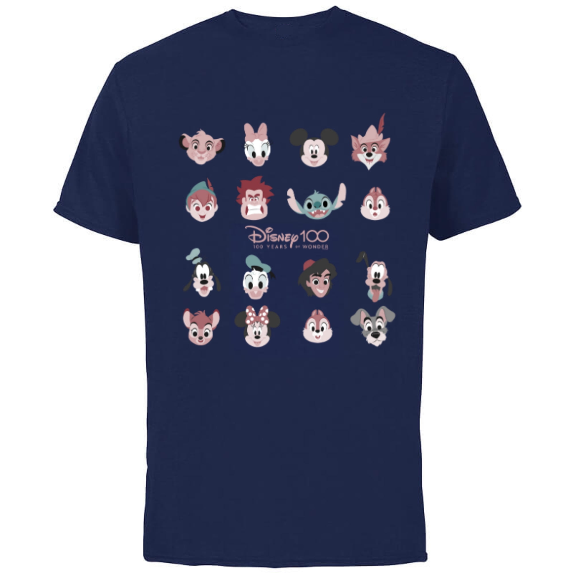 Disney 100 Years of Wonder Famous Faces Muted Cute D100 - Short Sleeve ...