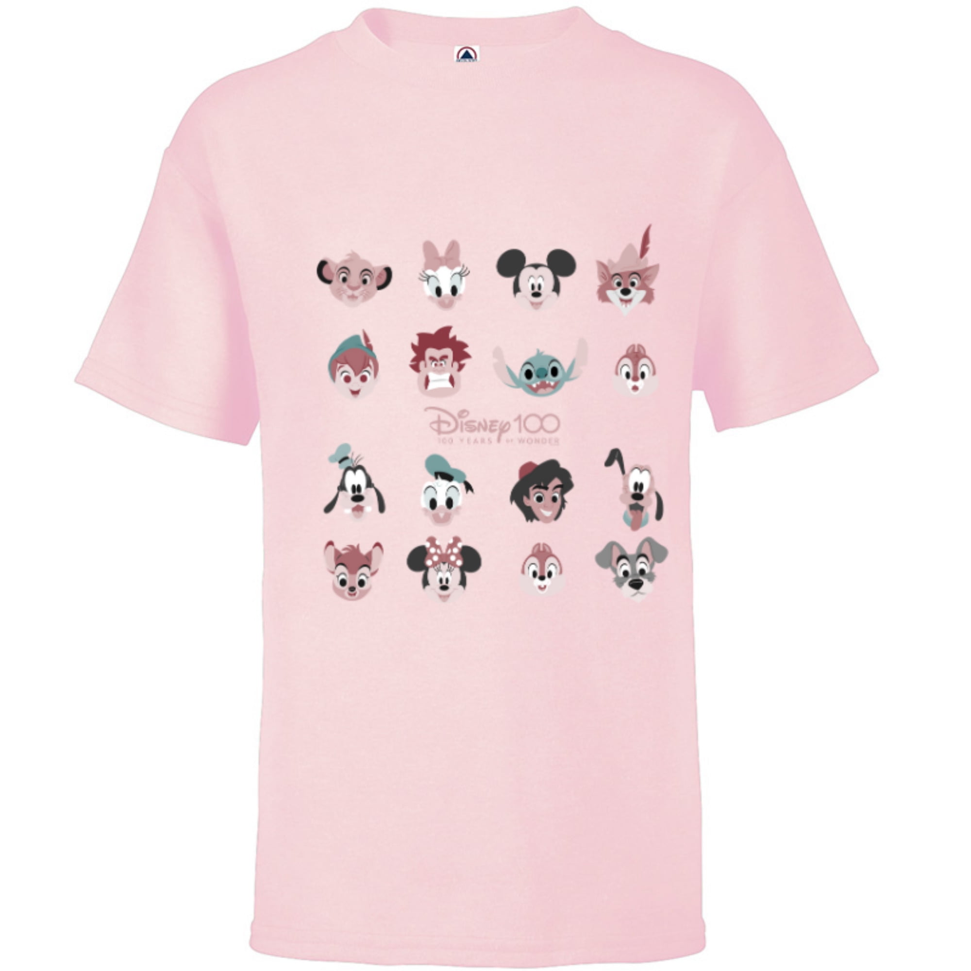 Disney 100 Years of Wonder Famous Faces Muted Cute D100 - Short Sleeve ...
