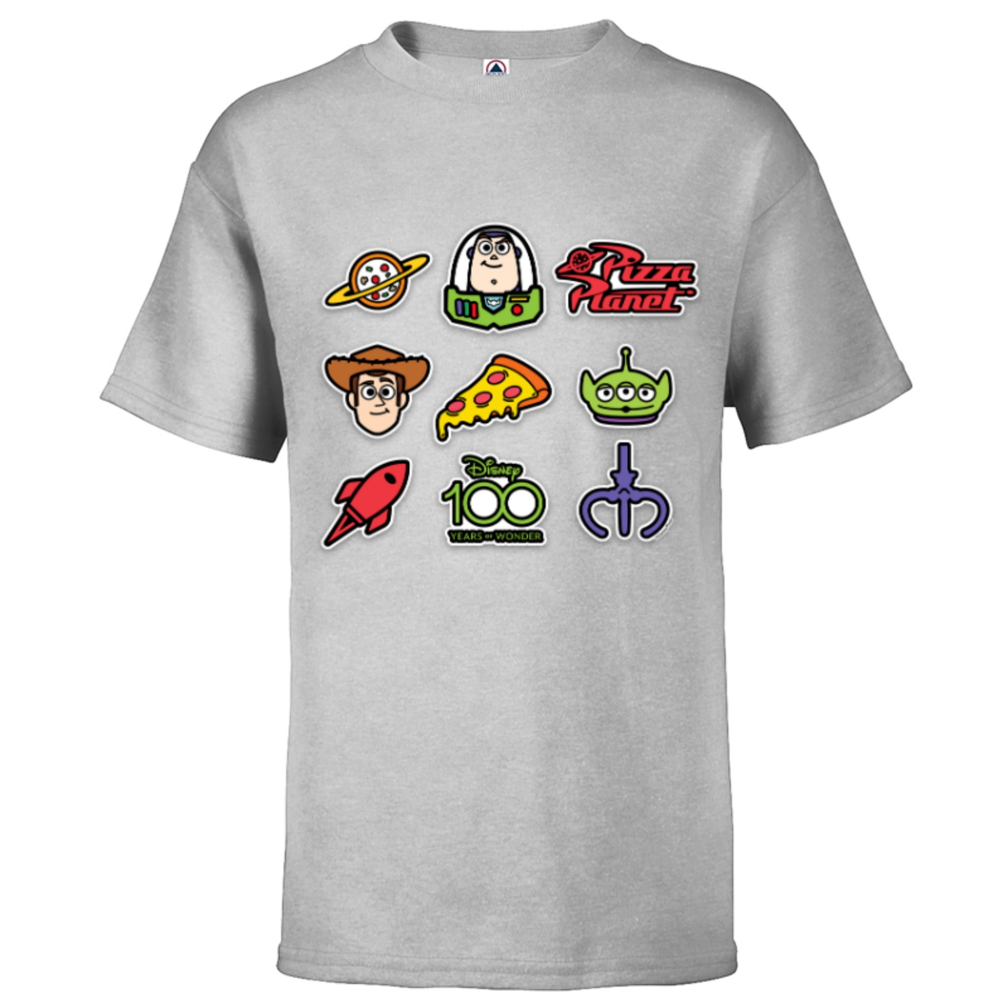 Disney 100 and Pixar’s Toy Story Stickers D100 - Short Sleeve T-Shirt ...