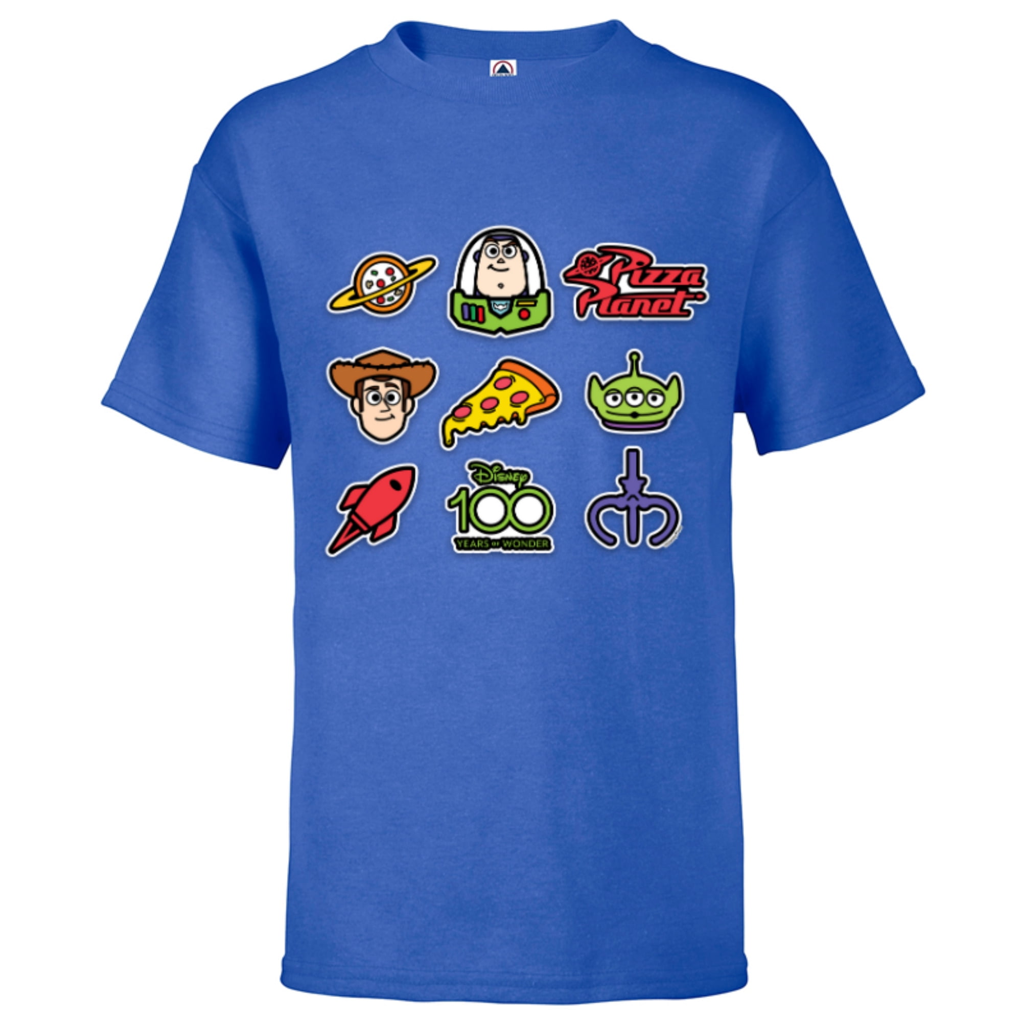 Disney 100 and Pixar’s Toy Story Stickers D100 - Short Sleeve T-Shirt for Kids - Customized ...
