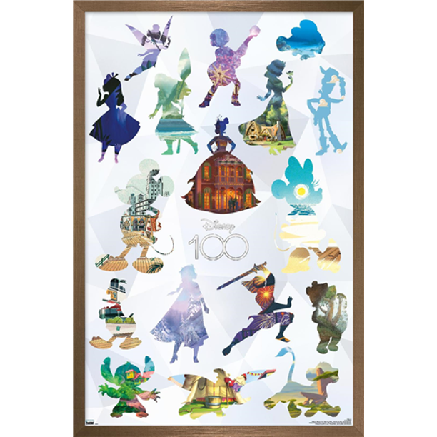 Disney 100th Anniversary - Character Grid Wall Poster, 14.725" x 22.375 ...