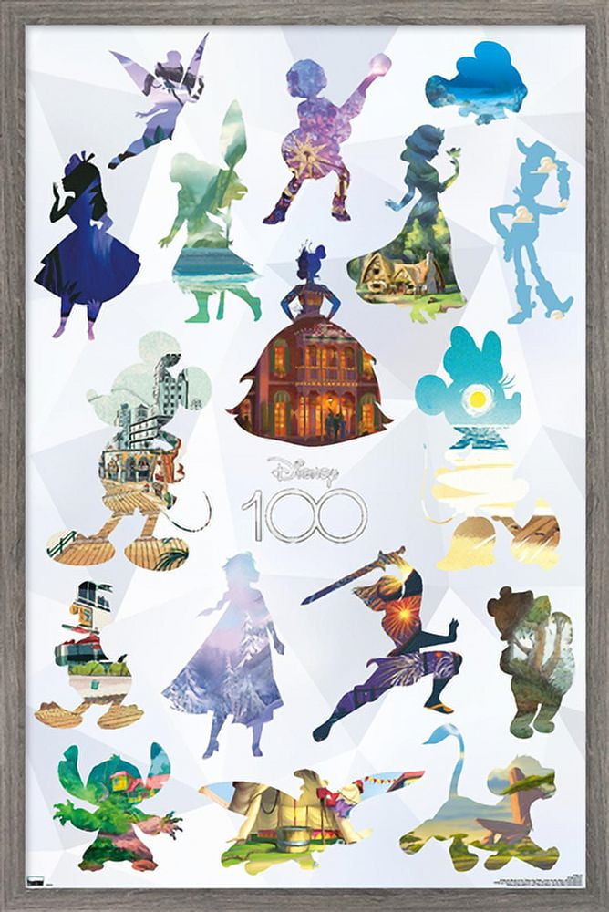 Disney 100th Anniversary - Character Grid Wall Poster, 22.375" x 34 ...
